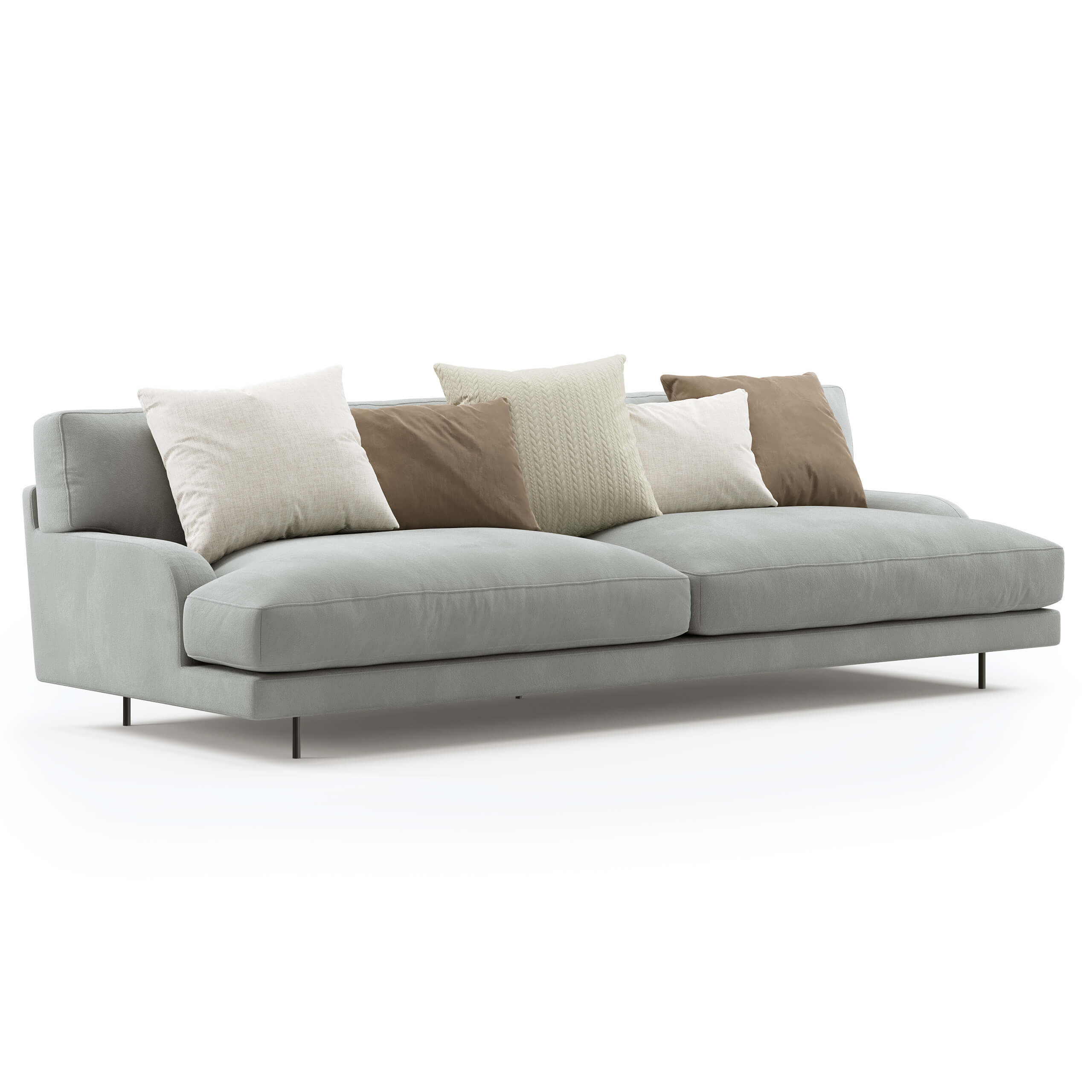 Gubi Flaneur 2,5-Seater Sofa 3D Model by Katmit