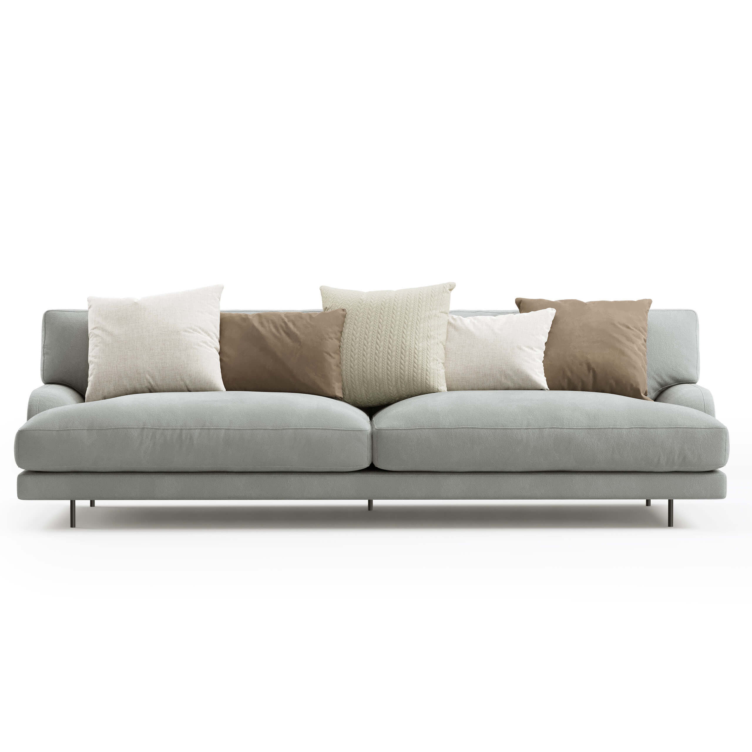 Gubi Flaneur 2,5-Seater Sofa 3D Model by Katmit