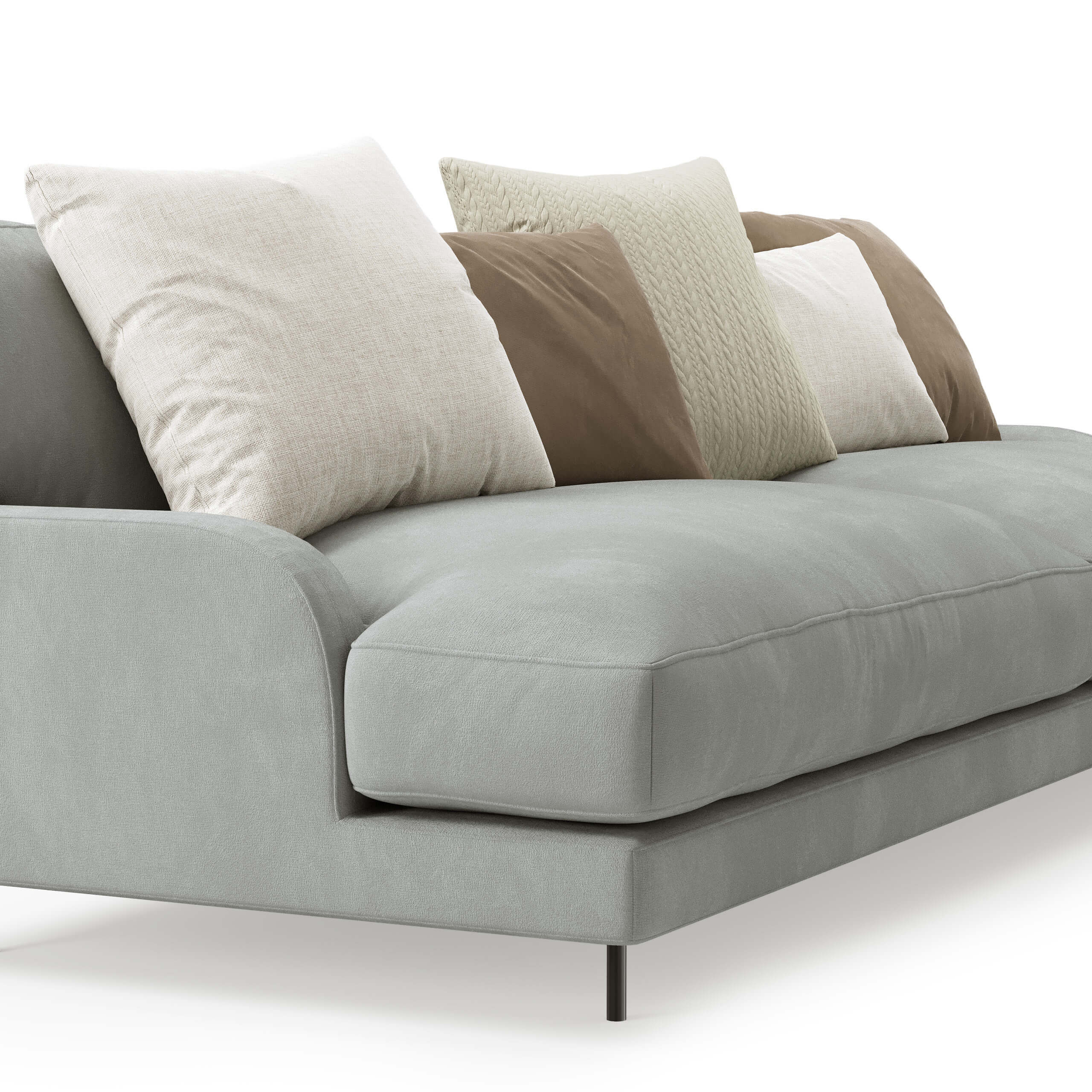 Gubi Flaneur 2,5-Seater Sofa 3D Model by Katmit