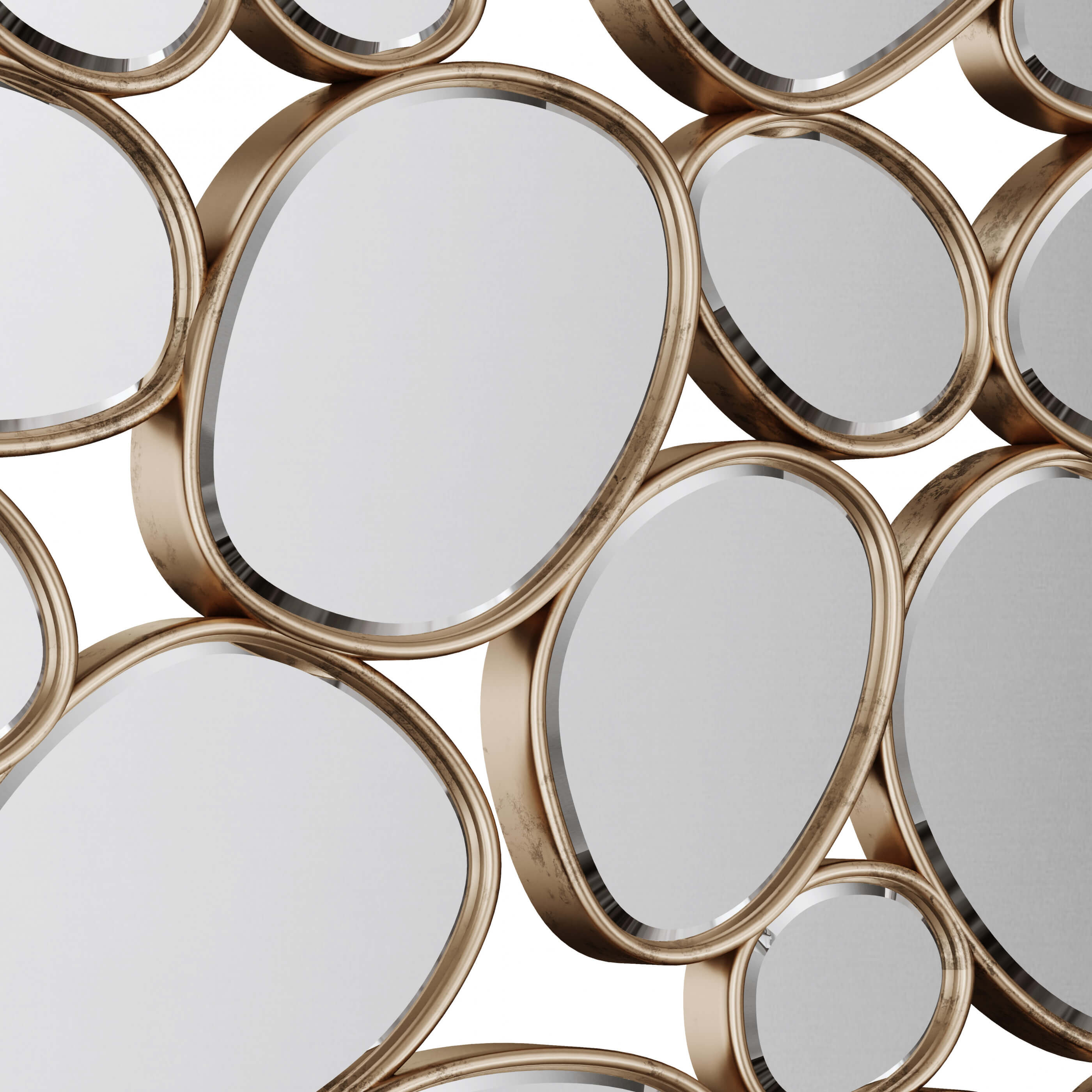 Kare Design Water Drops Copper Mirror - 3D Model by Katmit