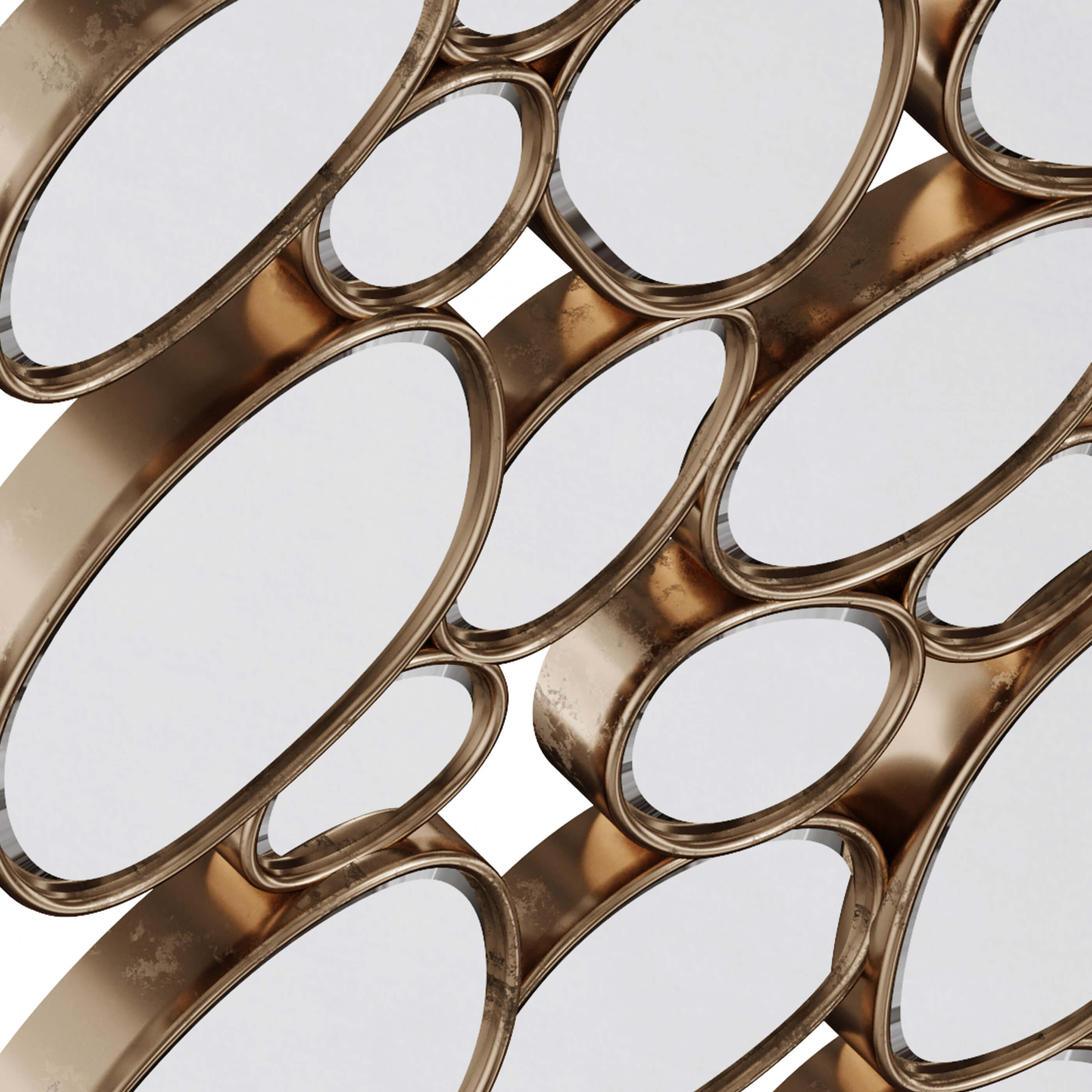 Kare Design Water Drops Copper Mirror - 3D Model by Katmit