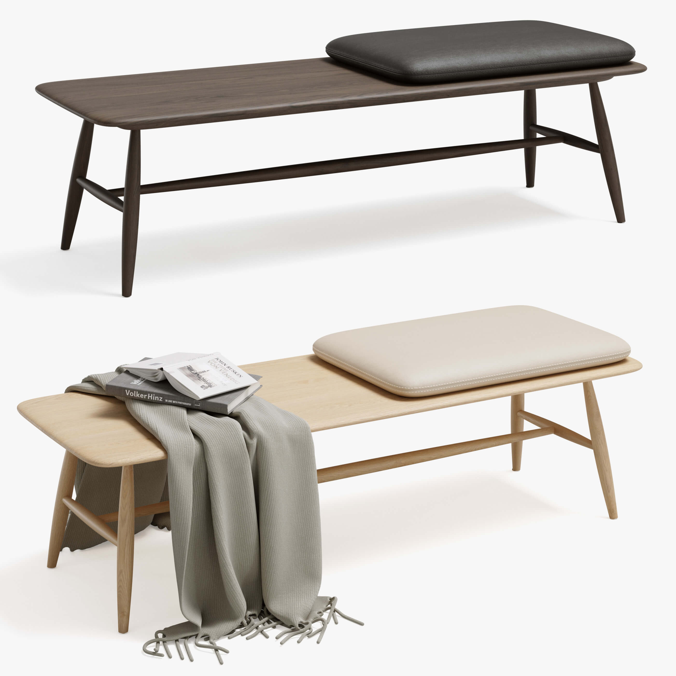 Lucian Ercolani Von Bench With Pad - 3D Model by Katmit