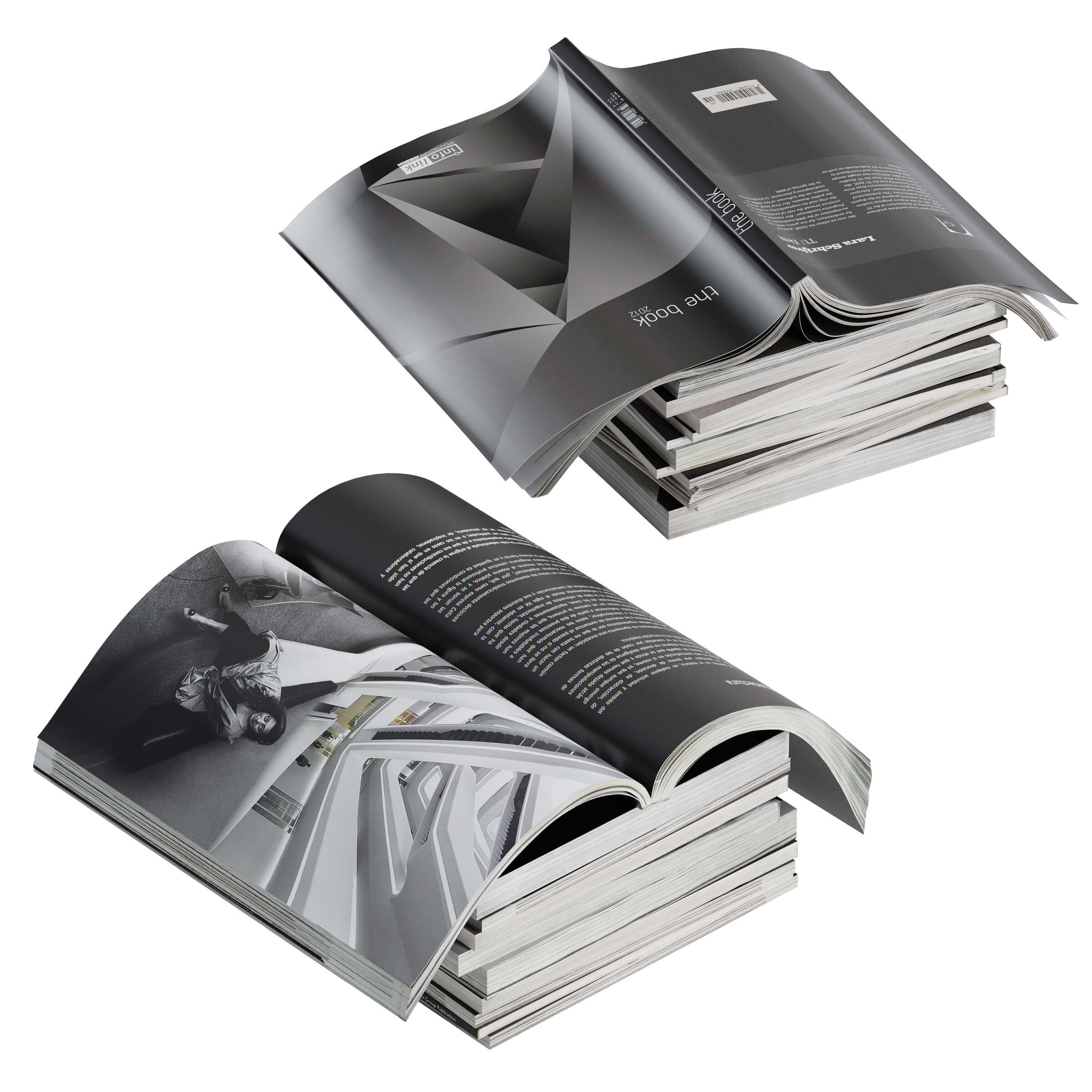 Magazines - Dark Theme 3D Model by Katmit