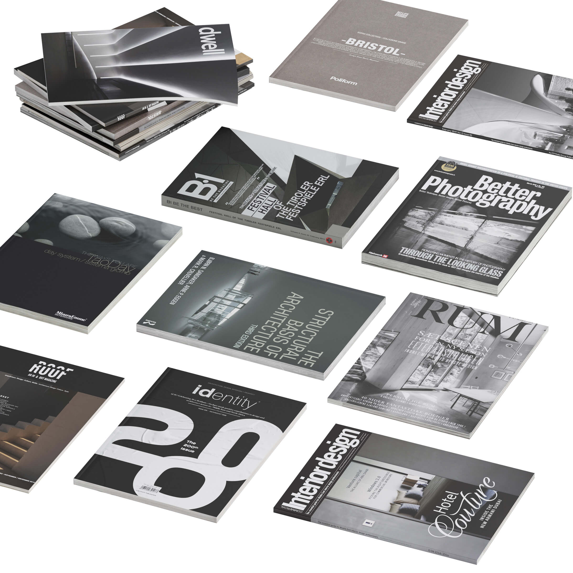 Magazines - Dark Theme 3D Model by Katmit