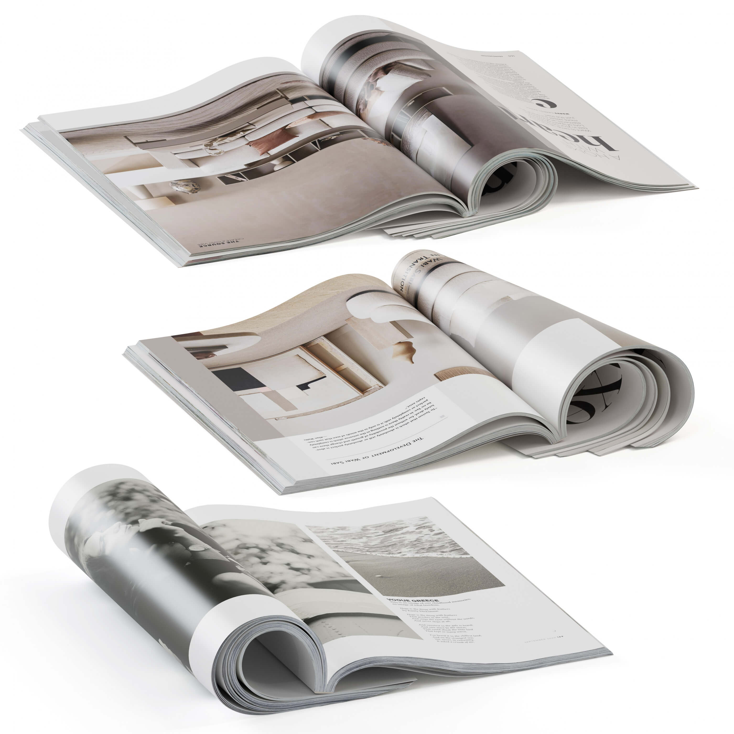 Magazines Rolled - 3D Model by Katmit