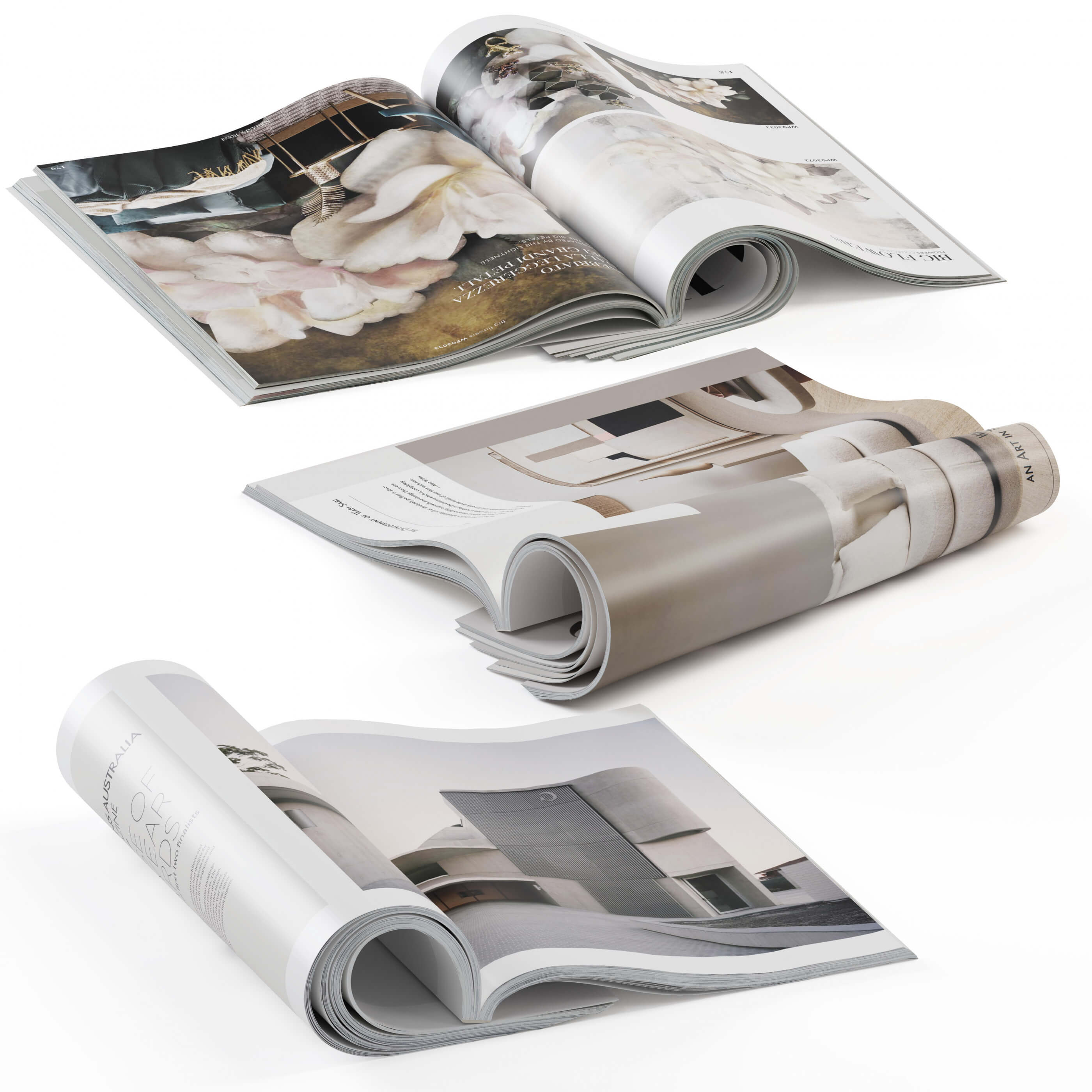 Magazines Rolled - 3D Model by Katmit