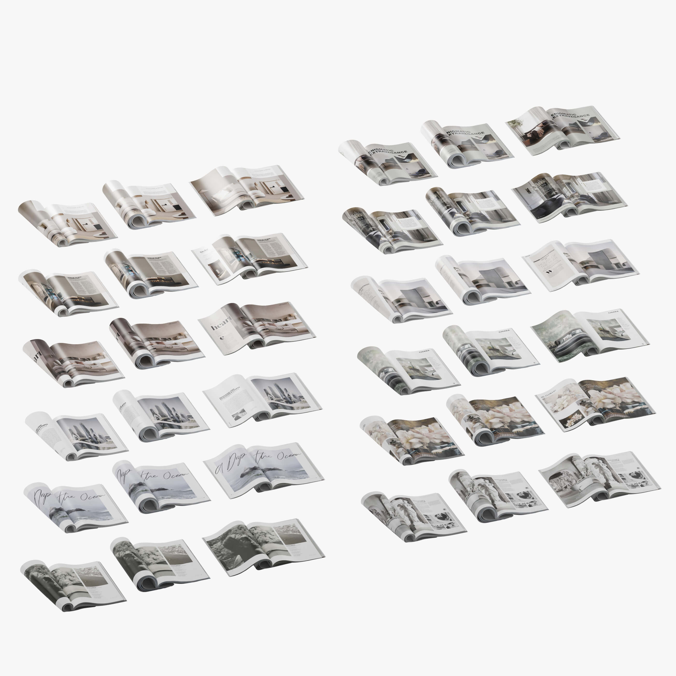 Magazines Rolled - 3D Model by Katmit