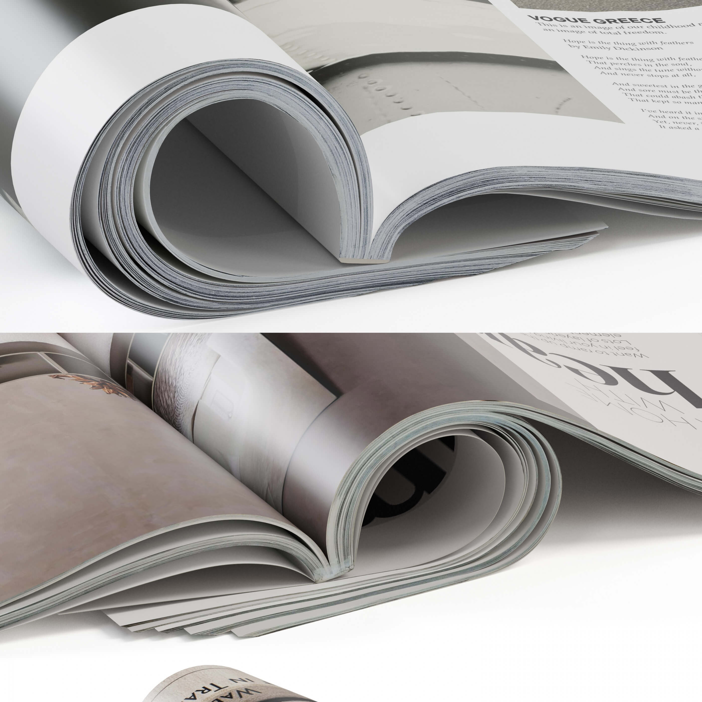 Magazines Rolled - 3D Model by Katmit