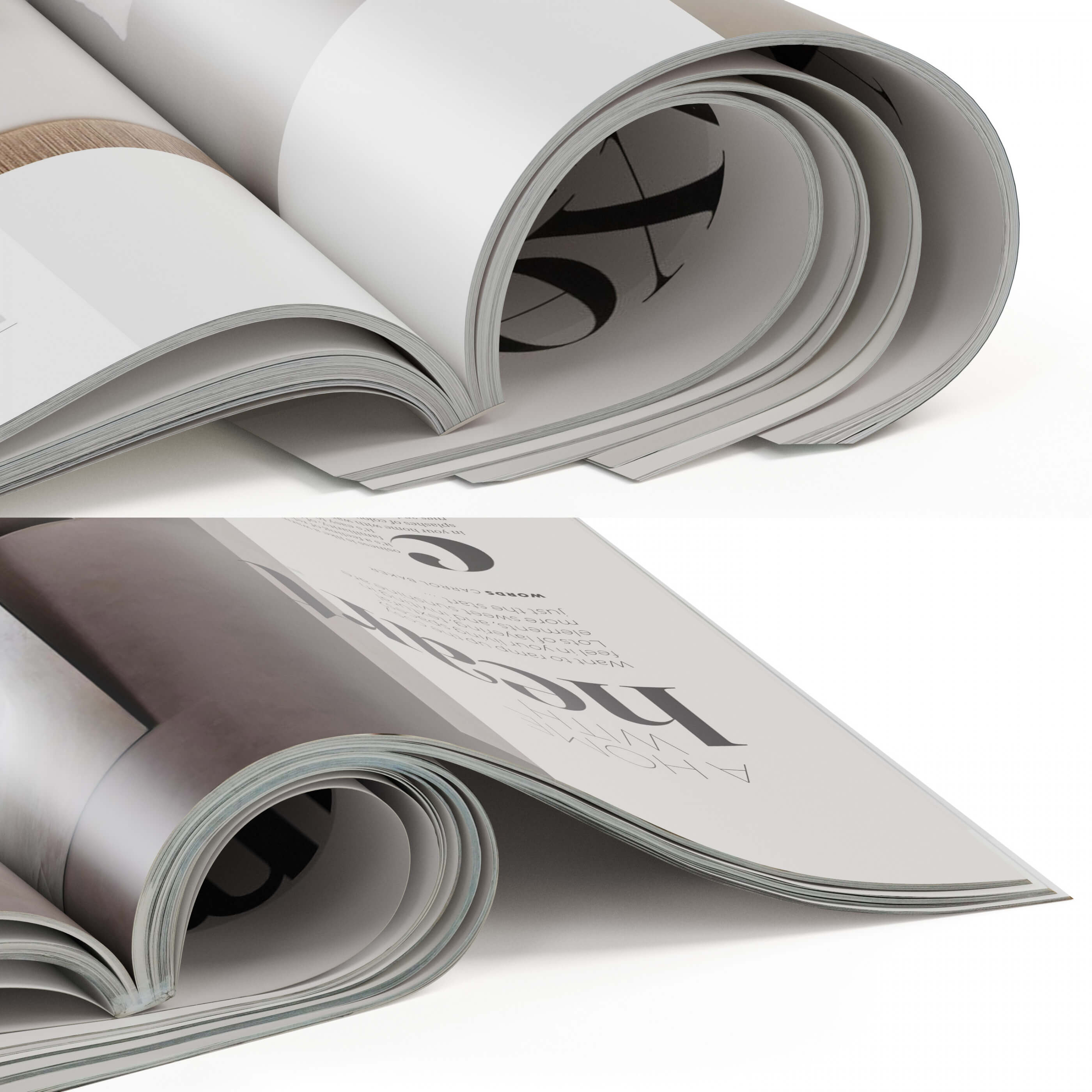 Magazines Rolled - 3D Model by Katmit