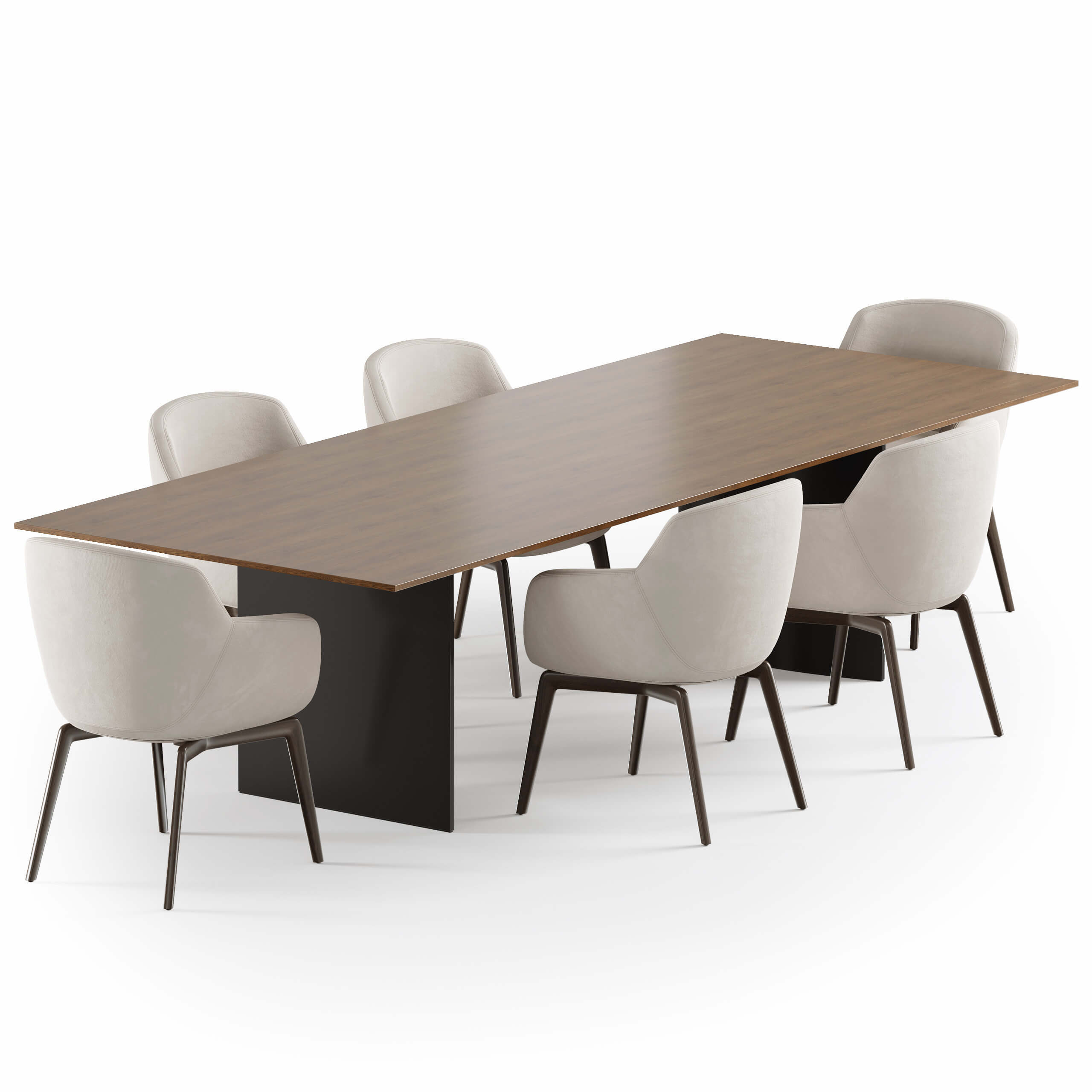 Minotti Belt Dining Set - 3D Model by Katmit