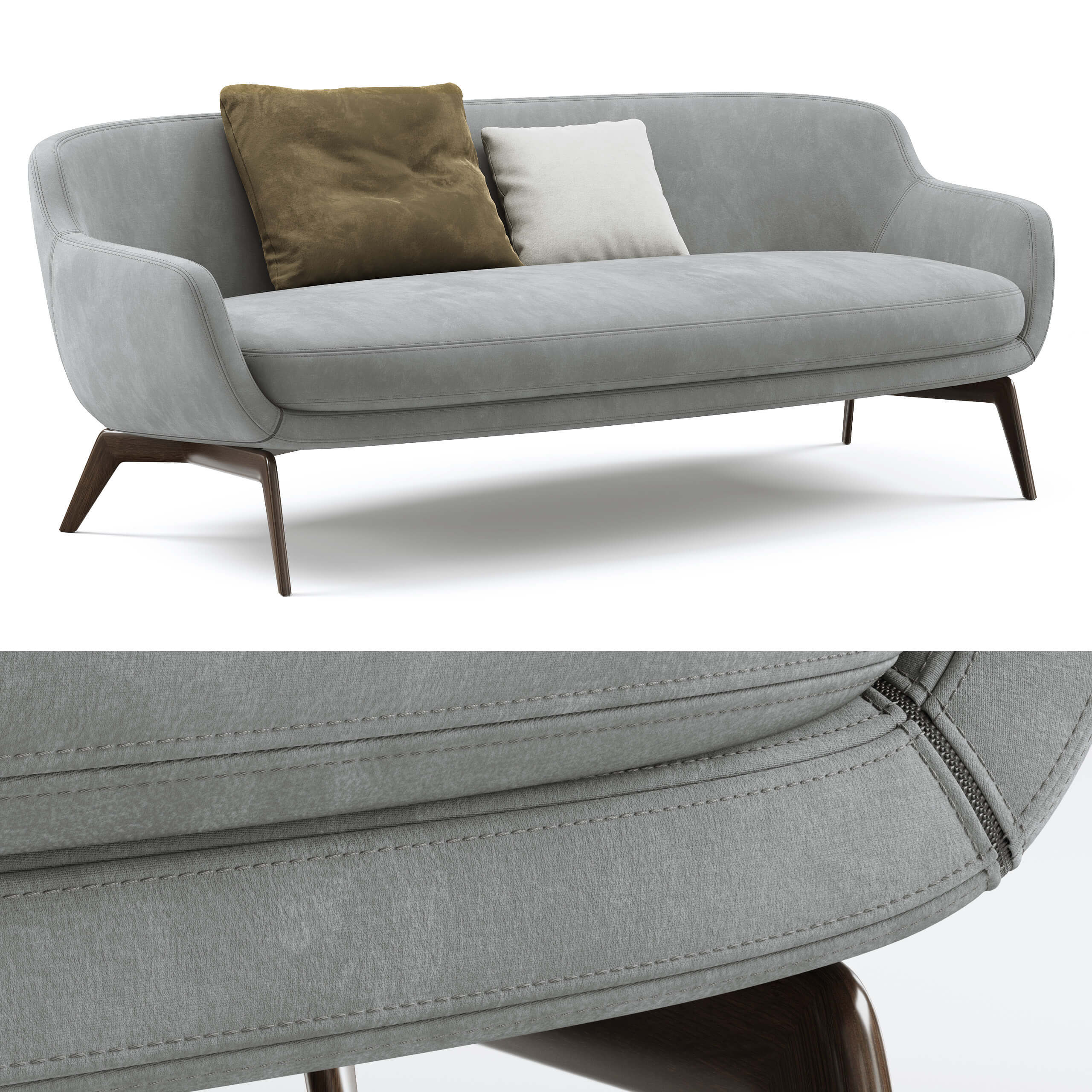 Minotti Belt Sofa - 3D Model by Katmit