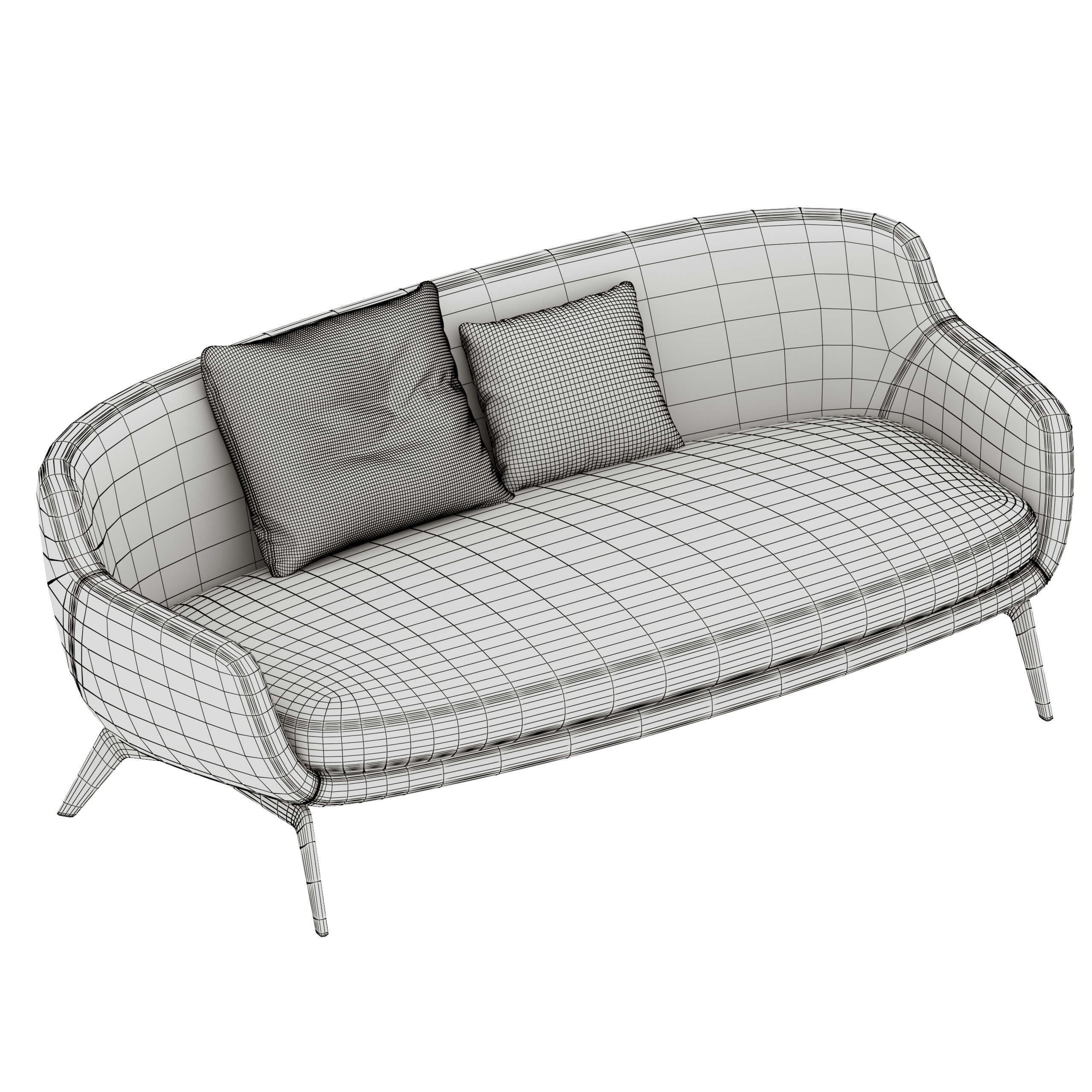 Minotti Belt Sofa - 3D Model by Katmit