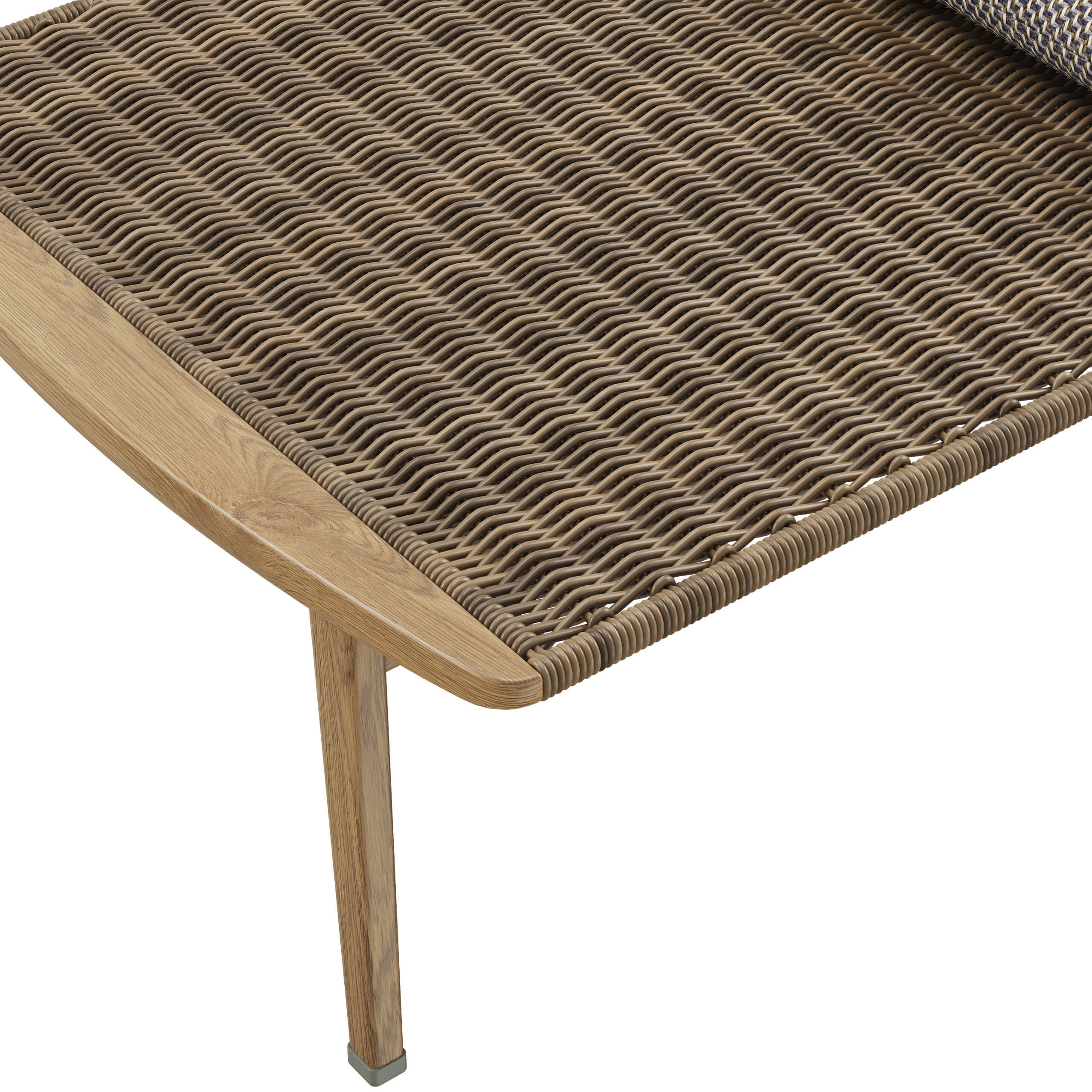 Minotti Fynn Outdoor Wicker Bench - 3D Model by Katmit