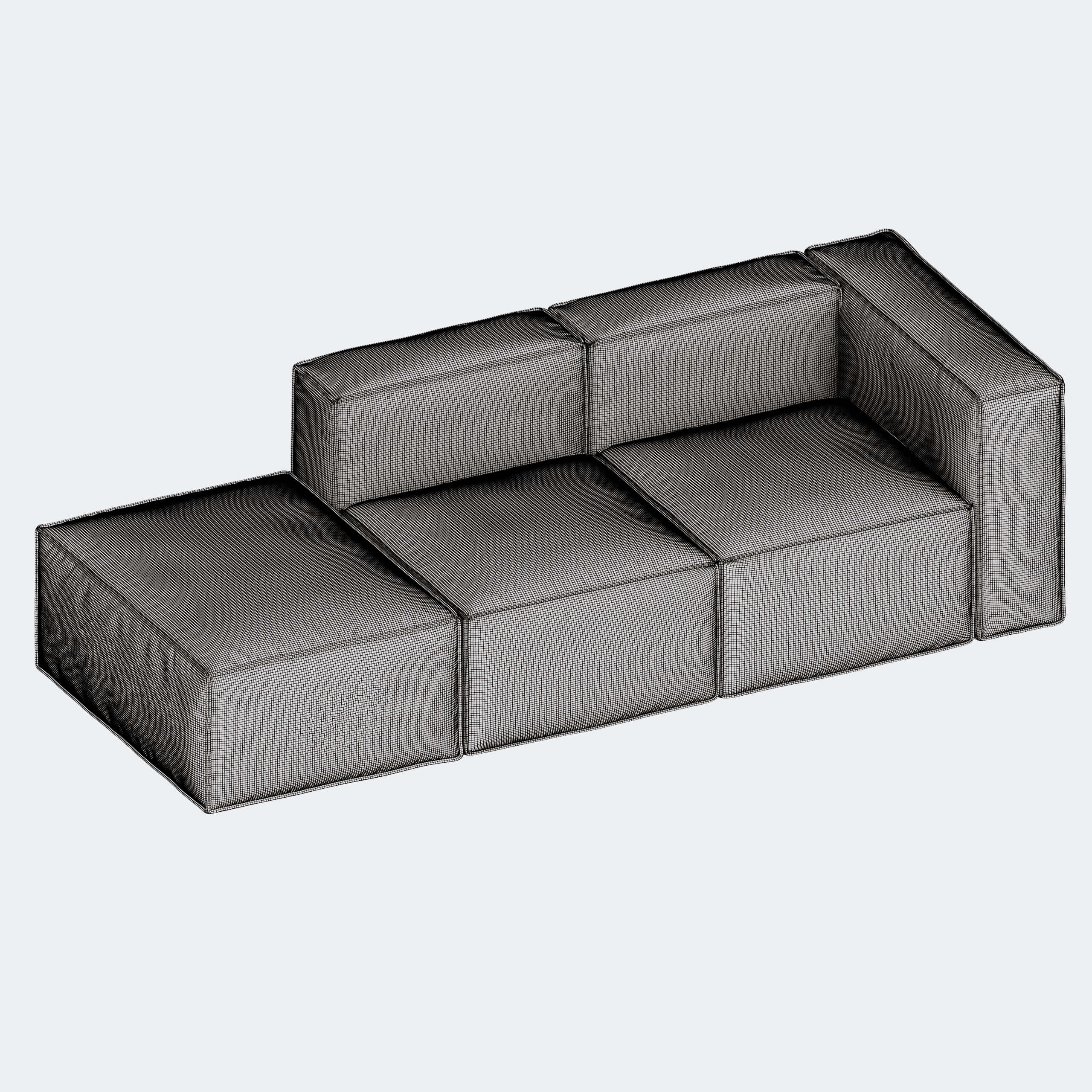 Modular Relax Sofa Sonit Tavola - 3D Model by Katmit