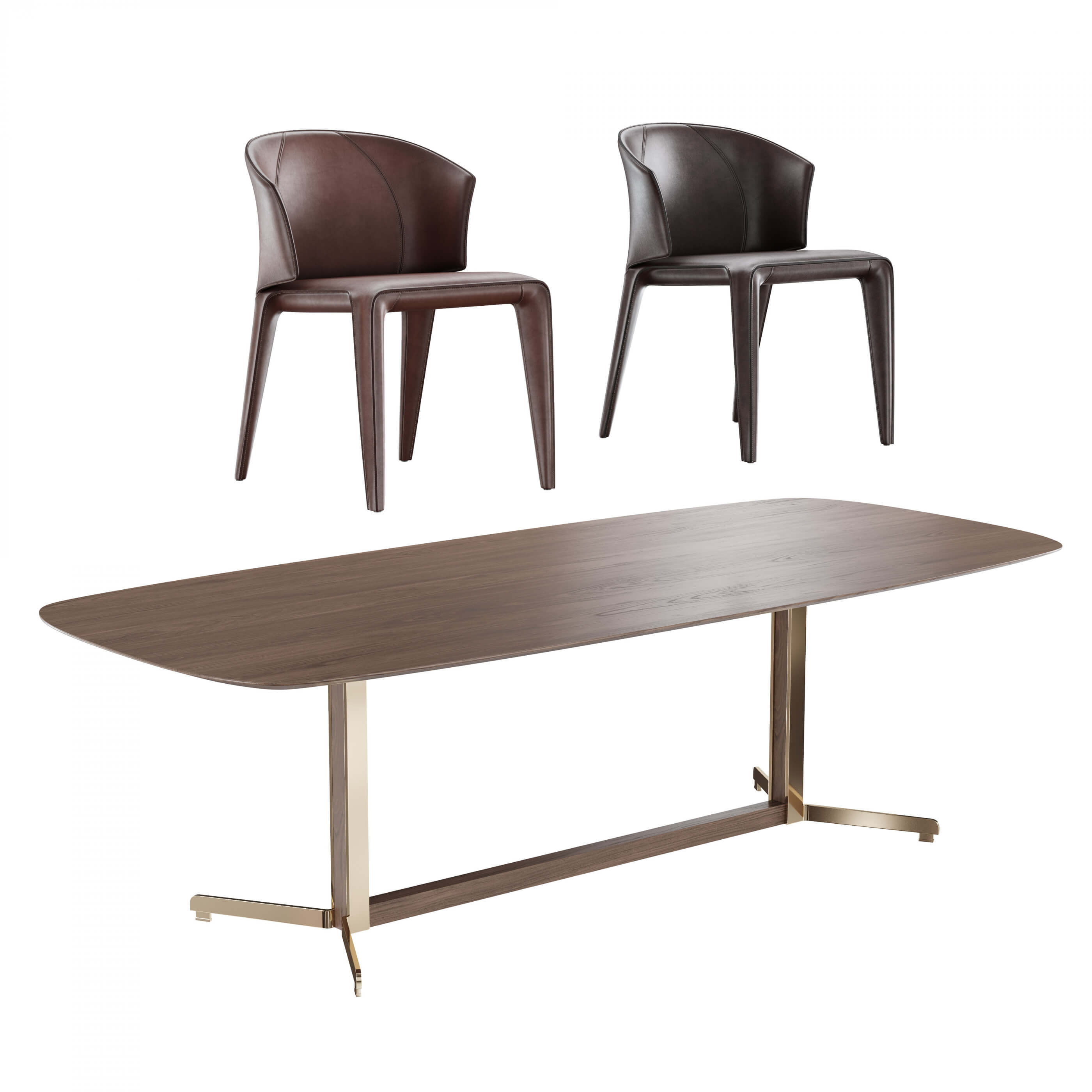 Natuzzi Atta Chair Campus Table - 3D Model by Katmit