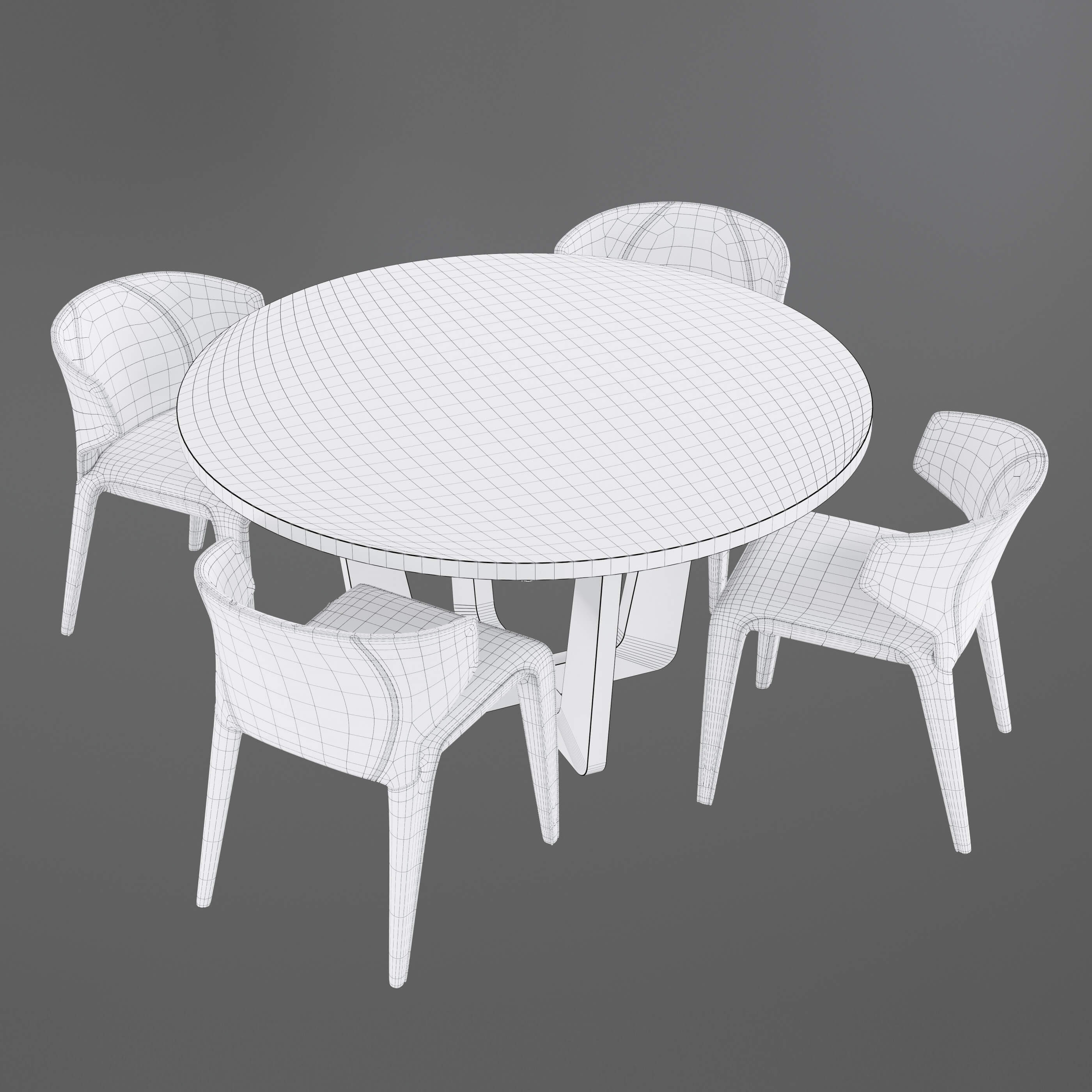 Natuzzi Clio Chair Circus Table - 3D Model by Katmit