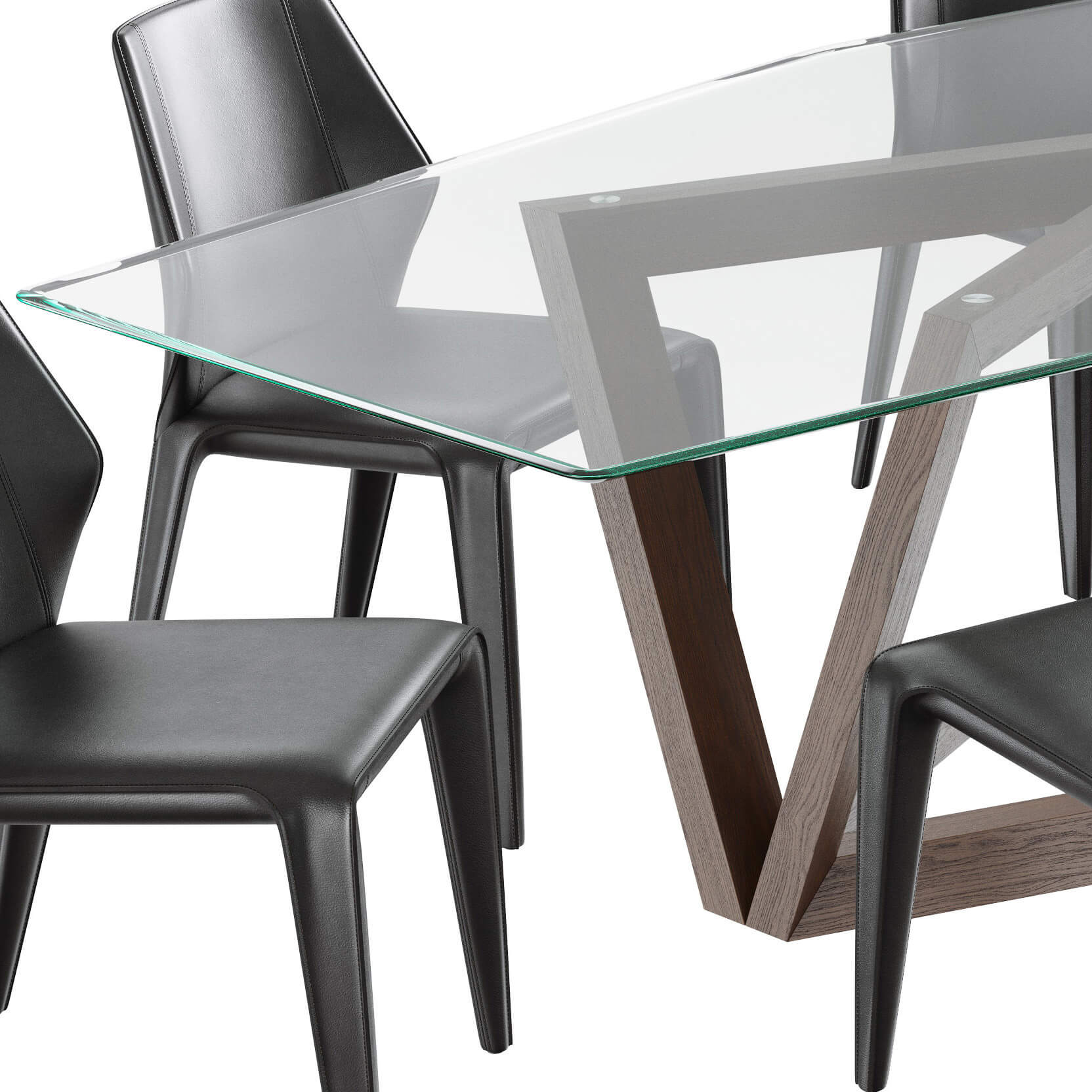 Natuzzi Frida Chair Hex Table - 3D Model by Katmit