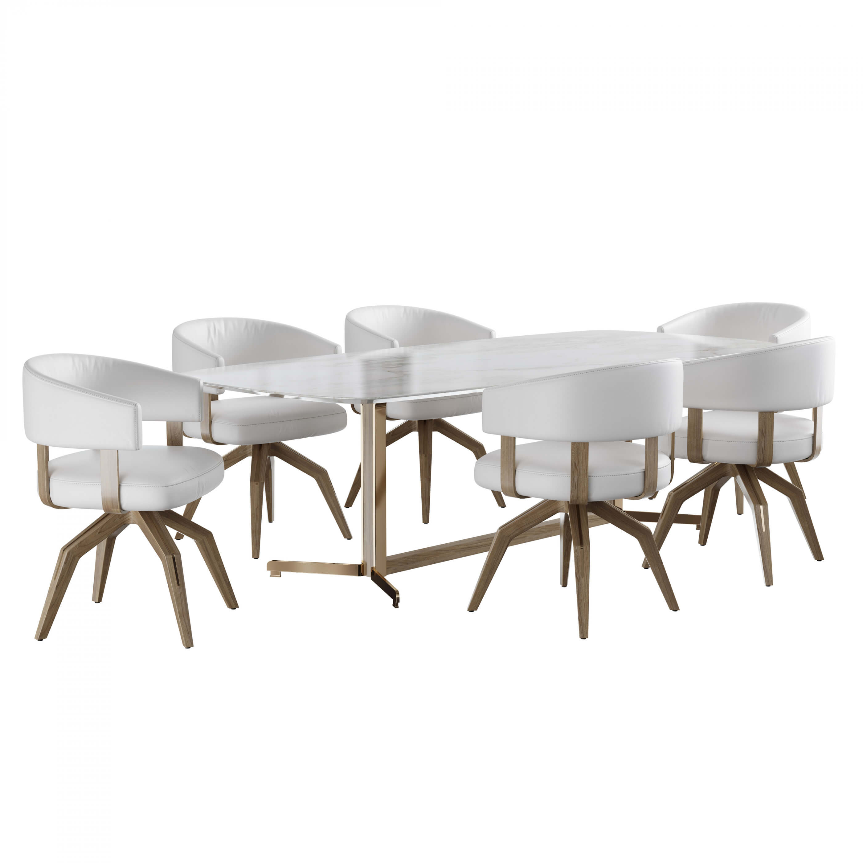 Natuzzi Valle Chair Campus Table - 3D Model by Katmit