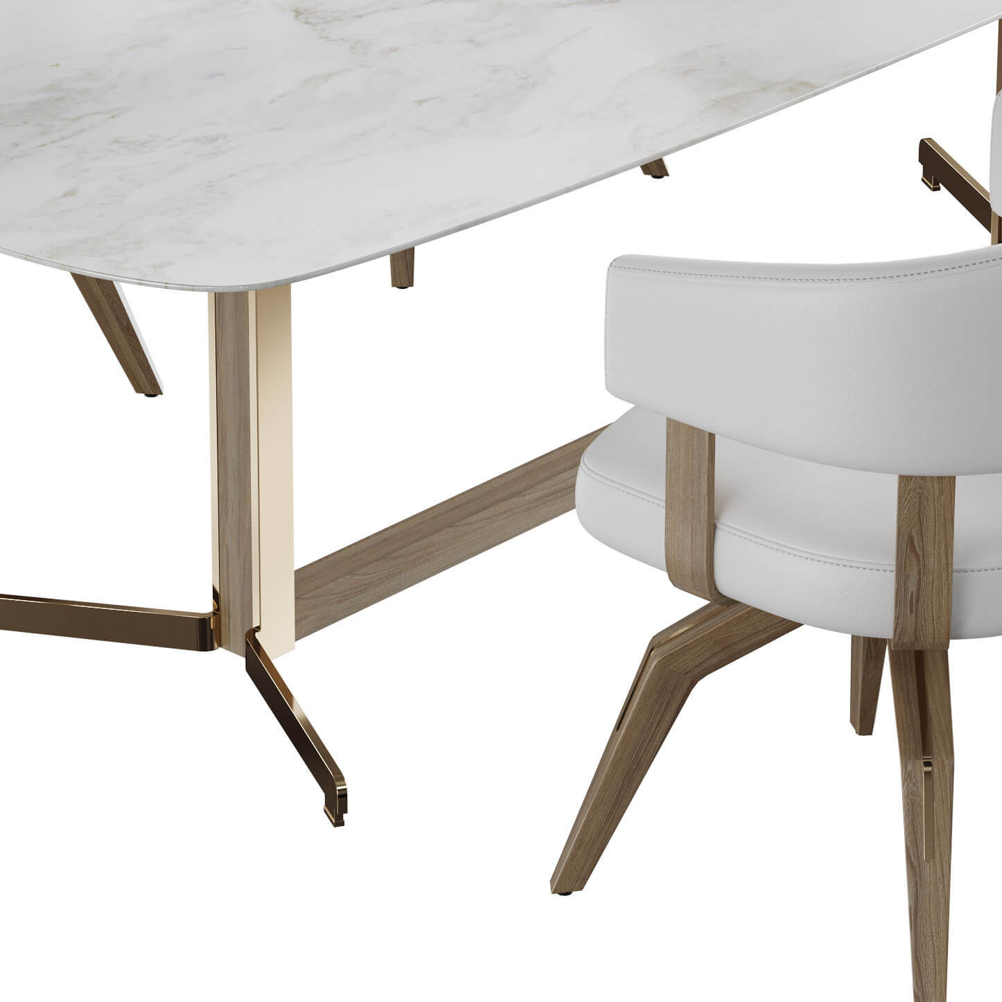 Natuzzi Valle Chair Campus Table - 3D Model by Katmit