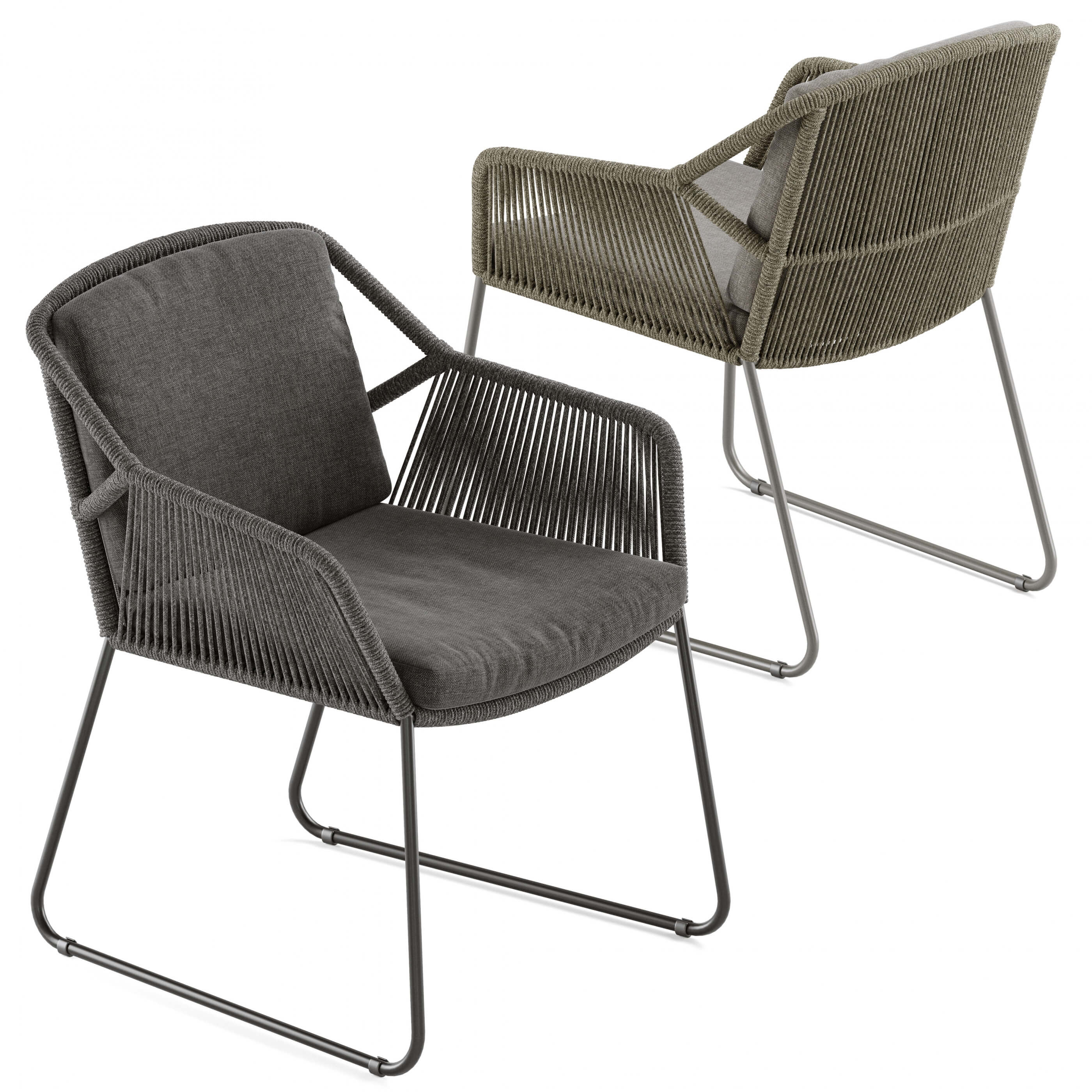 Outdoor Garden Woven Chair 4so Accor - 3D Model by Katmit