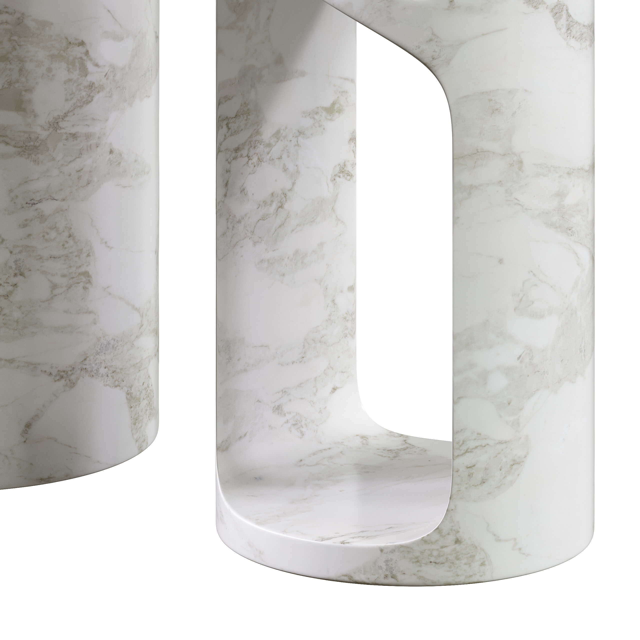 Palecek Lena Marble Round Side Table - 3D Model by Katmit