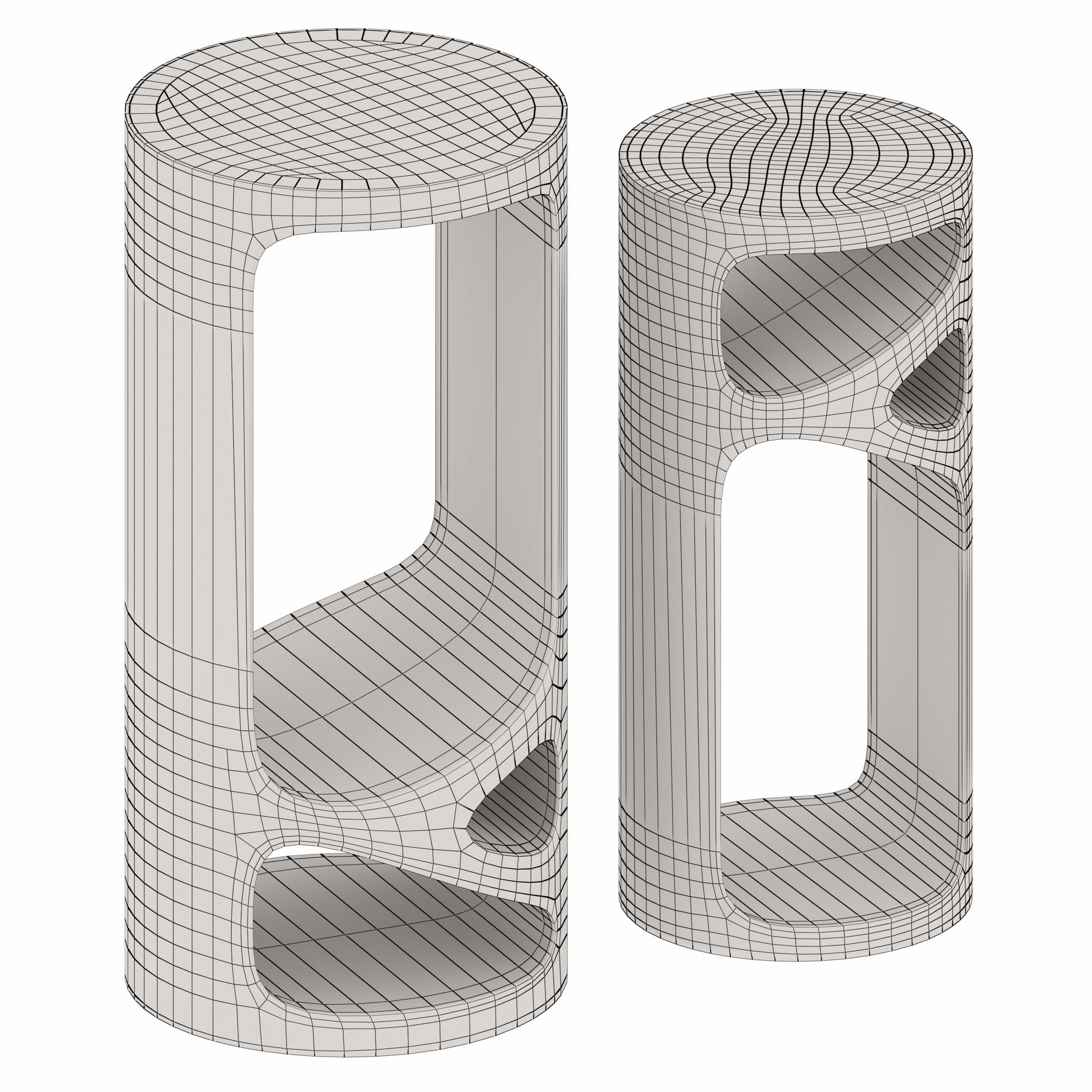 Palecek Lena Marble Round Side Table - 3D Model by Katmit