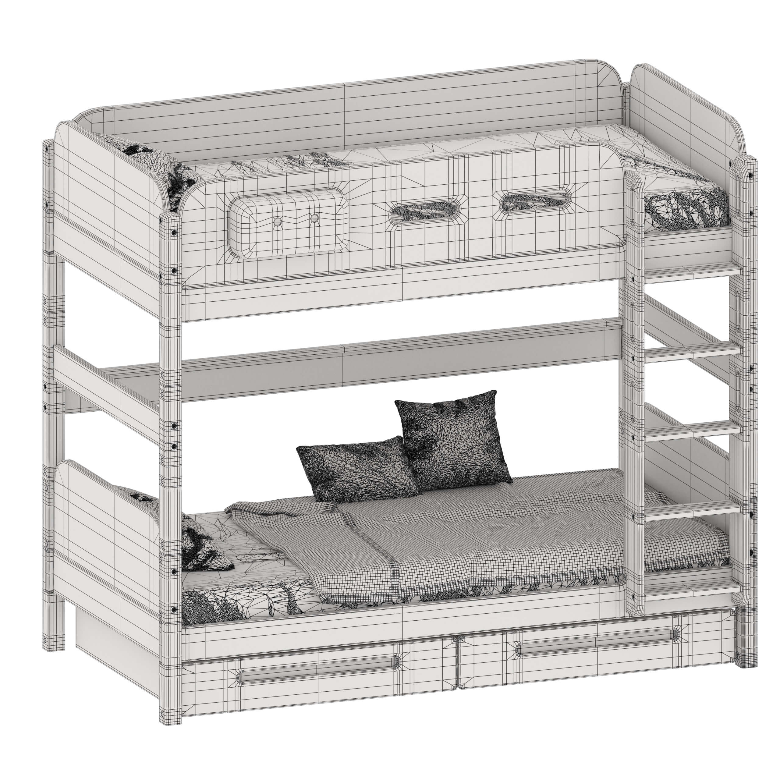 Pupupula Rock Solid Modular Kid Bed System - 3D Model by Katmit