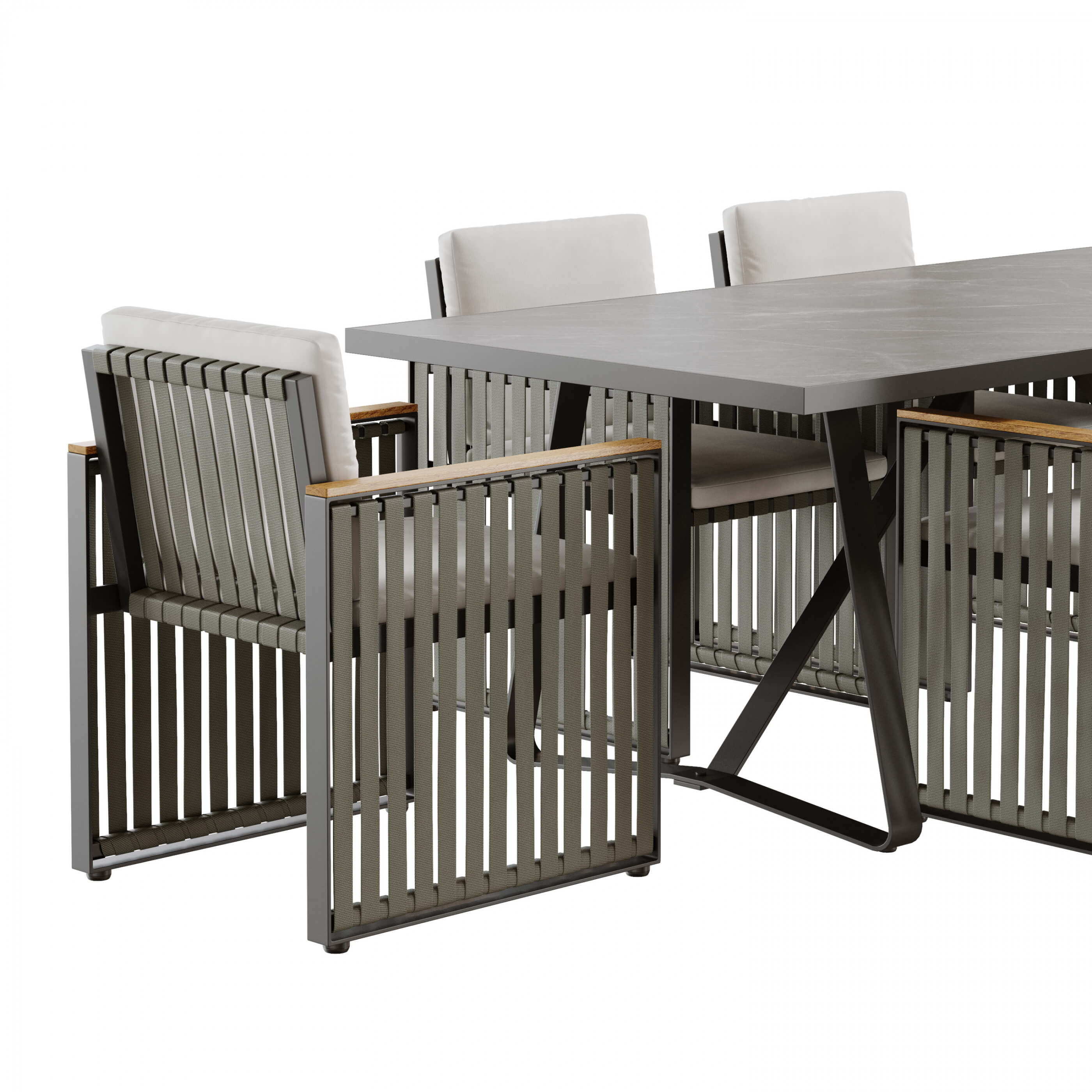 Skyline Design Horizon Dining Set 2 - 3D Model by Katmit