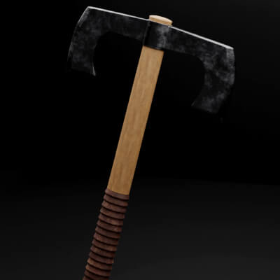 Ax Wood Hand - 3D Model by Kavisubish