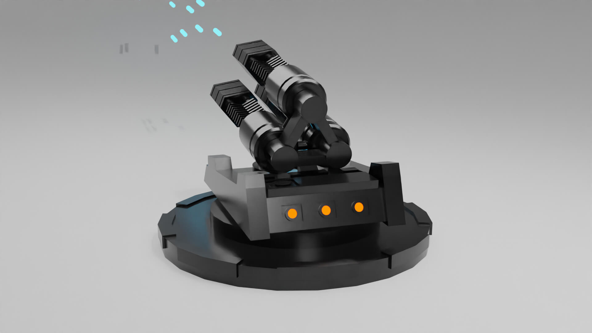 Turret Gun Low Poly With High Detailed Texture - 3D Model by Kavisubish