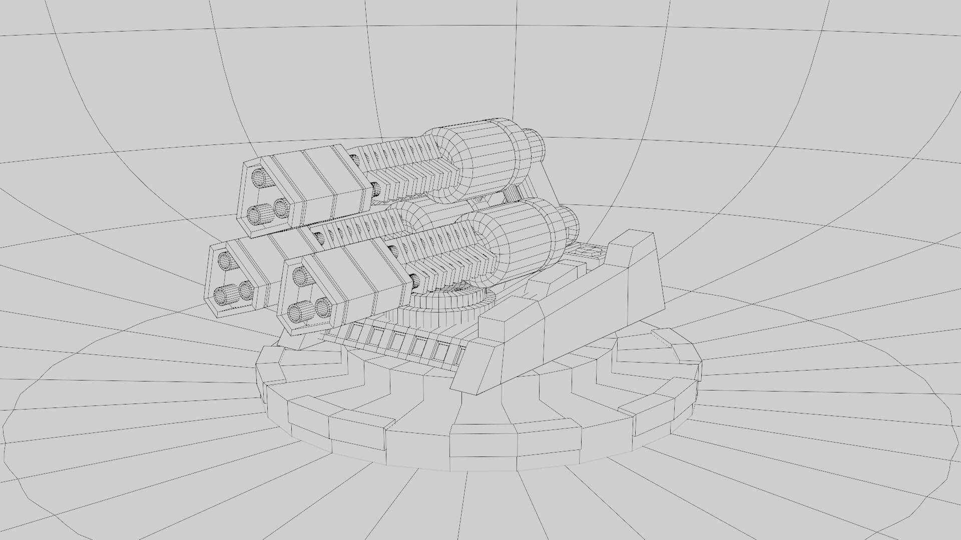 Turret Gun Low Poly With High Detailed Texture - 3D Model by Kavisubish