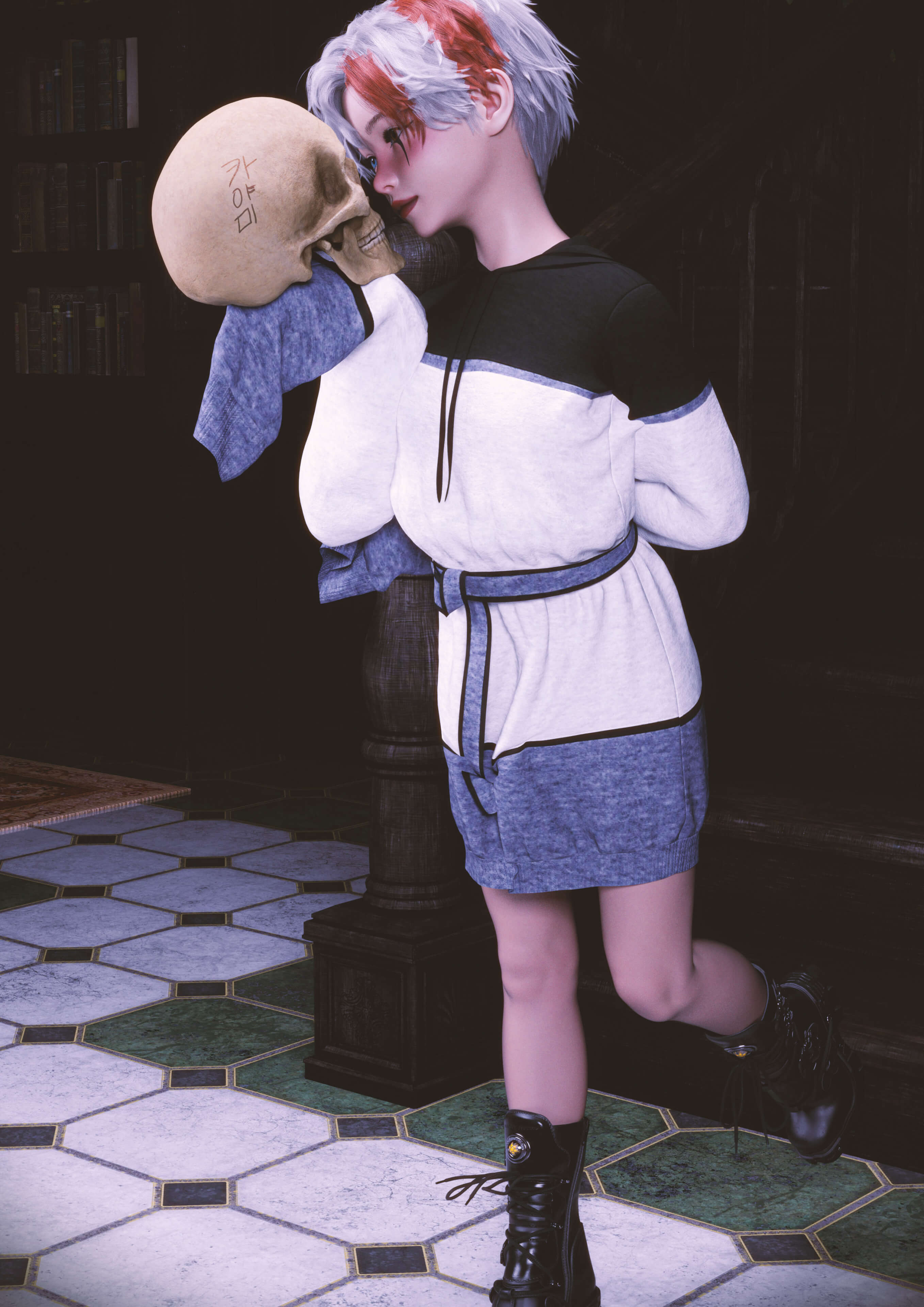 Death Kiss 3D Render, Digital Art by Kayami