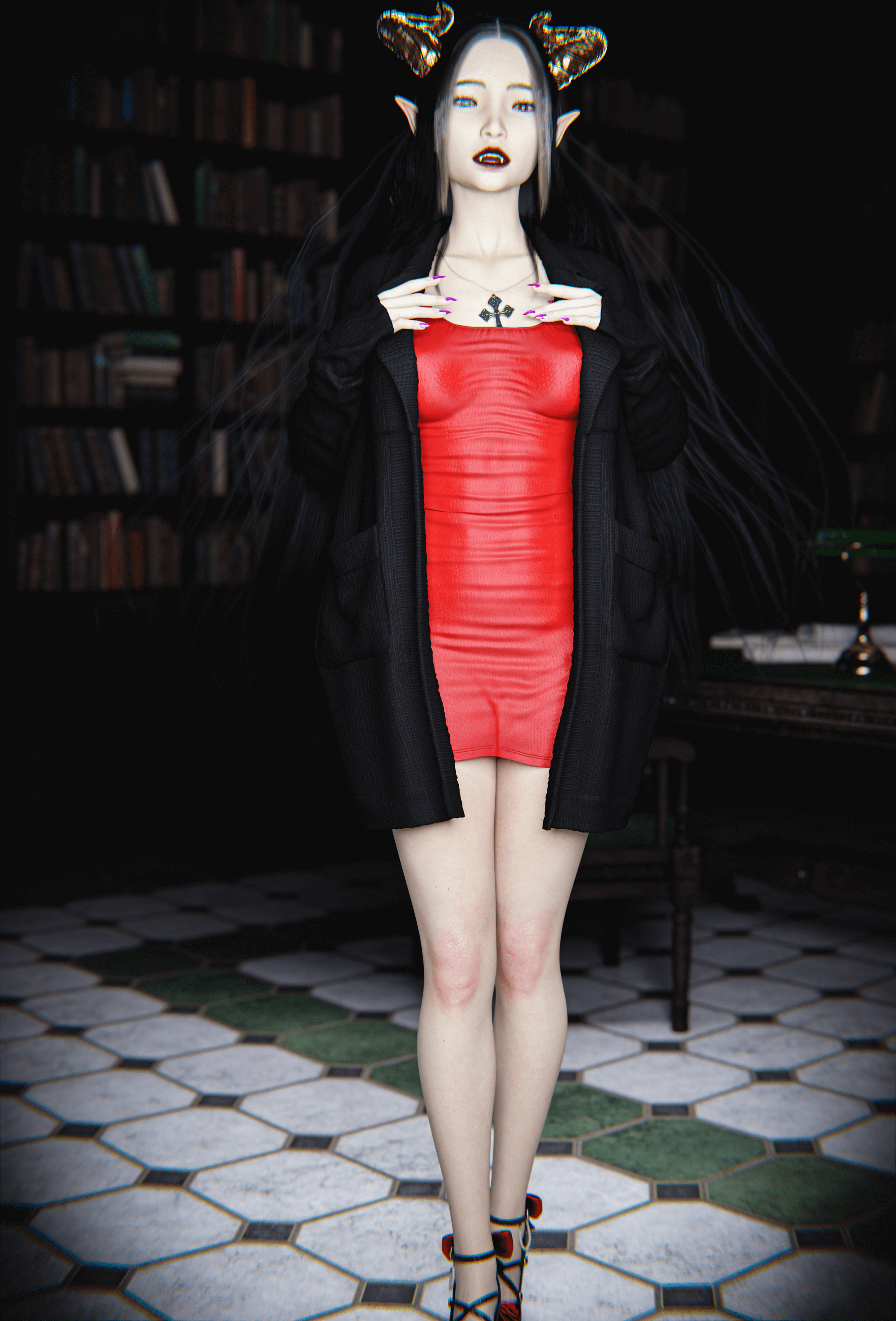 Promo For KAY Charllote Vamp Form 3D Render by Kayami