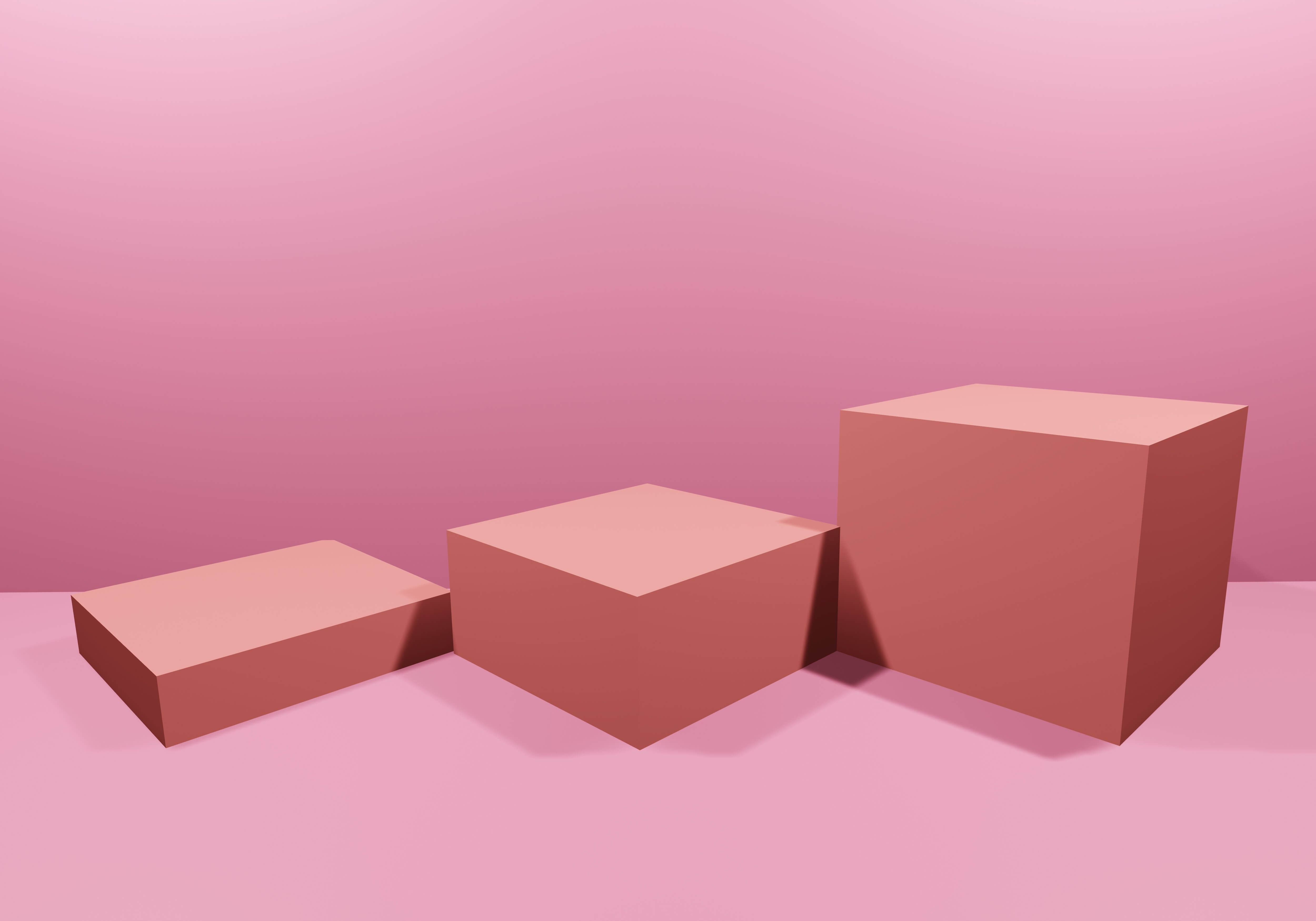 3d many empty square podium 3D Render | RenderHub Gallery