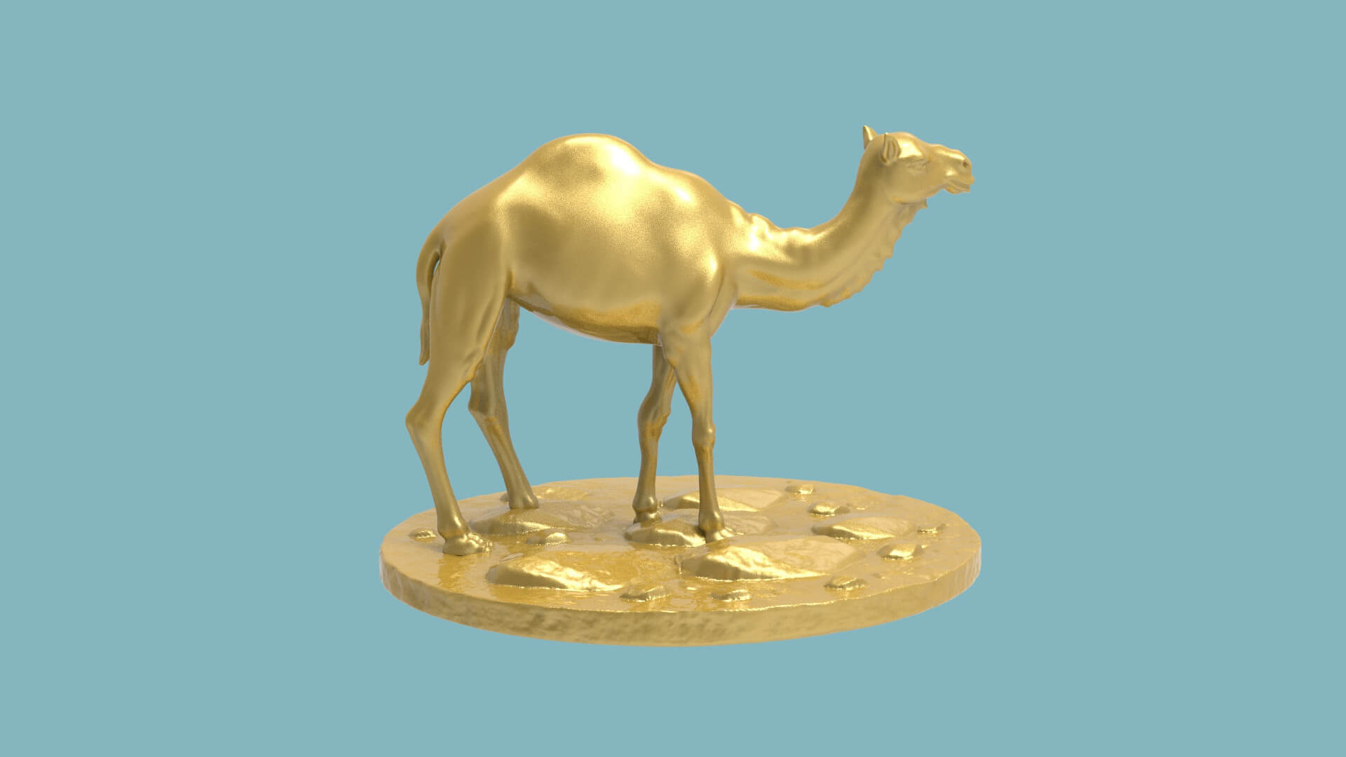 Camel Sculpture 3D Printing Model by kbdesign223