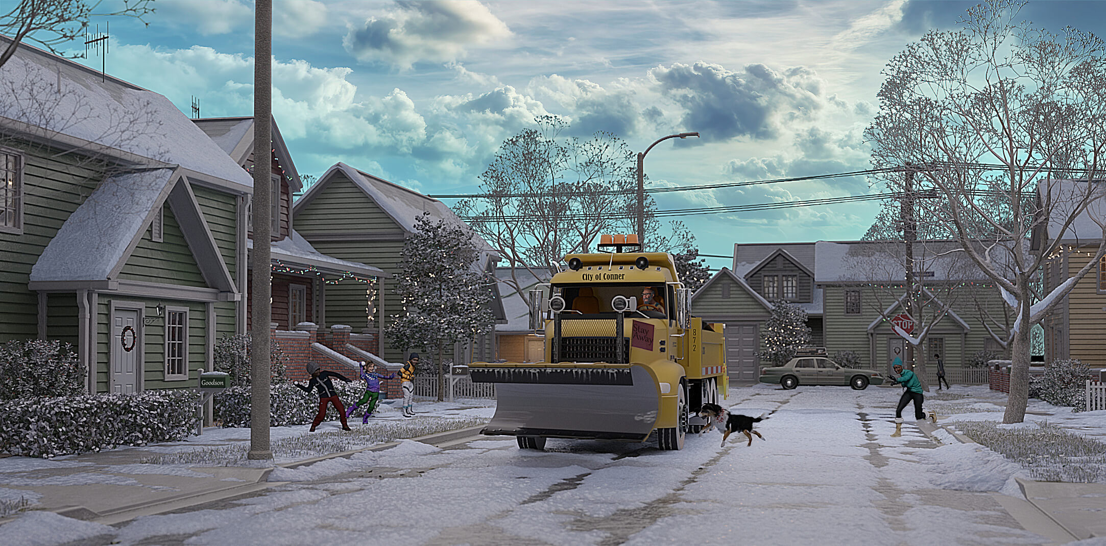 A Winter Day 3D Render, Digital Art by keener