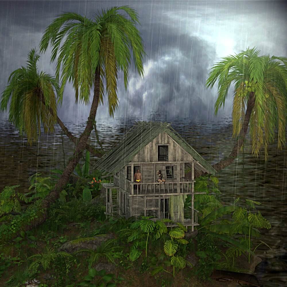 Afternoon Rain 3D Render, Digital Art by keener