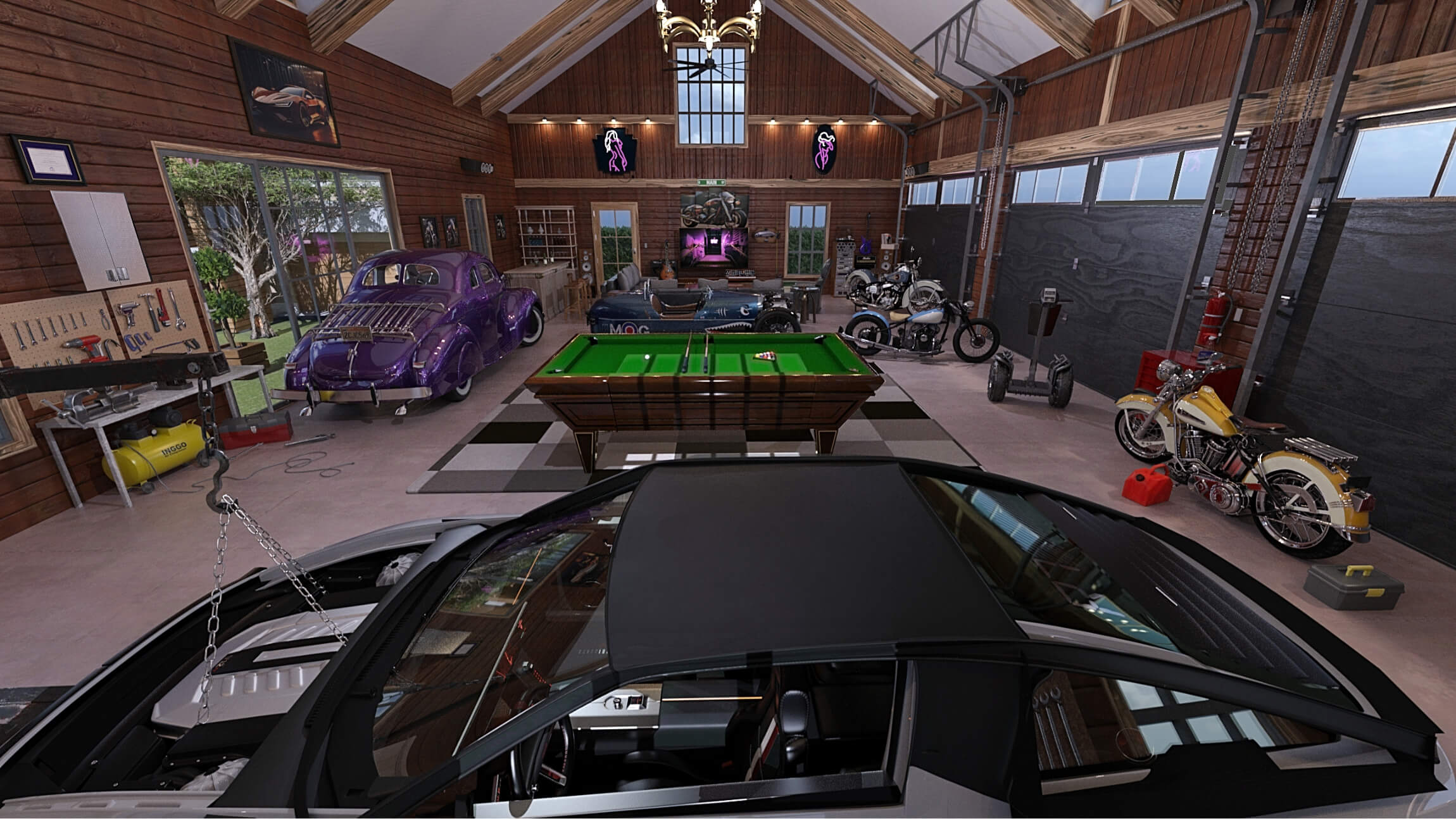 An Inside Look of a Bachelors Dream Room 3D Render by keener