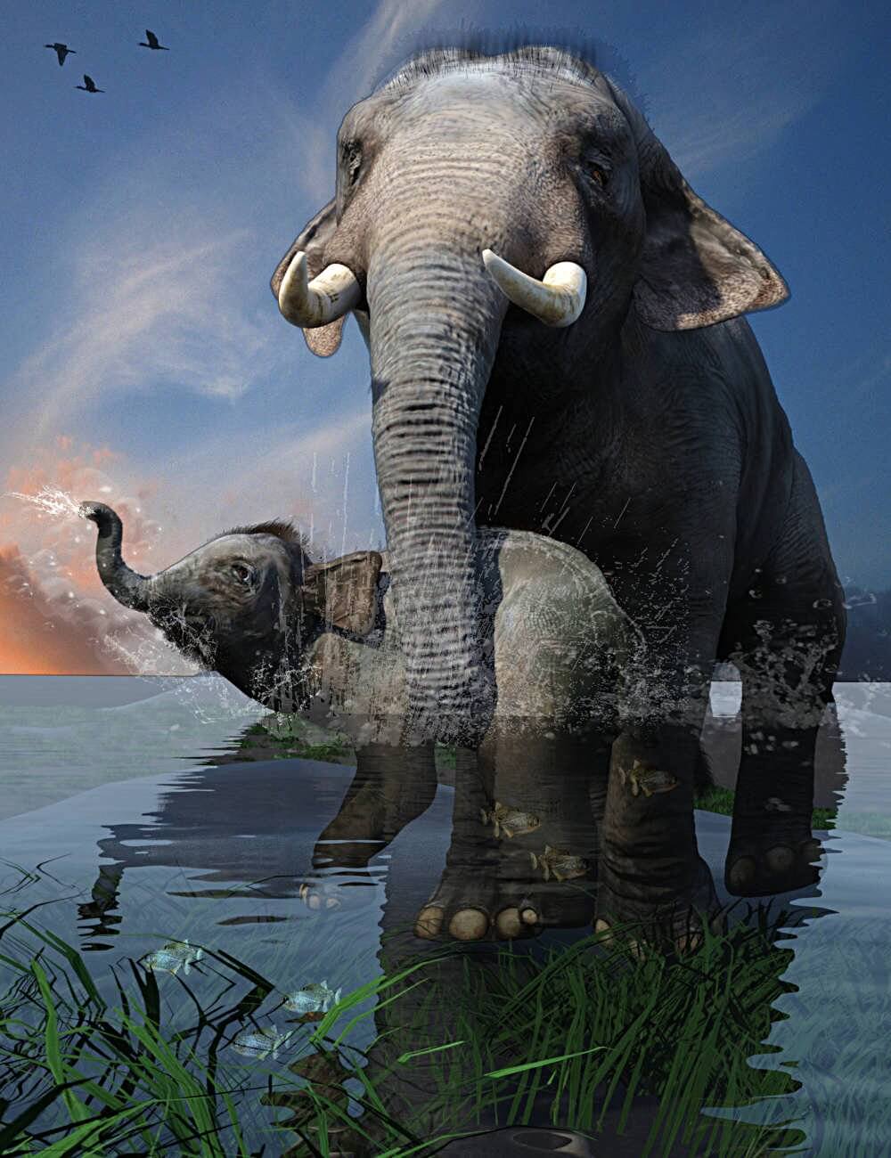 Bath Time 3D Render, Digital Art by keener