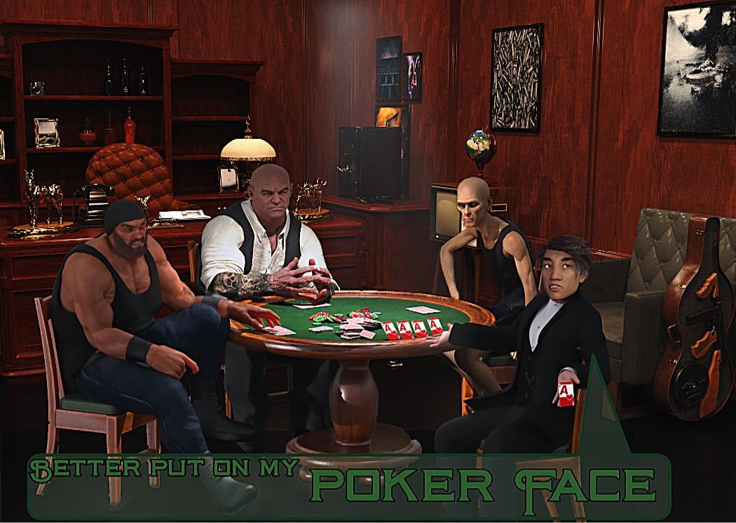 Poker Face 3D Render, Digital Art by keener