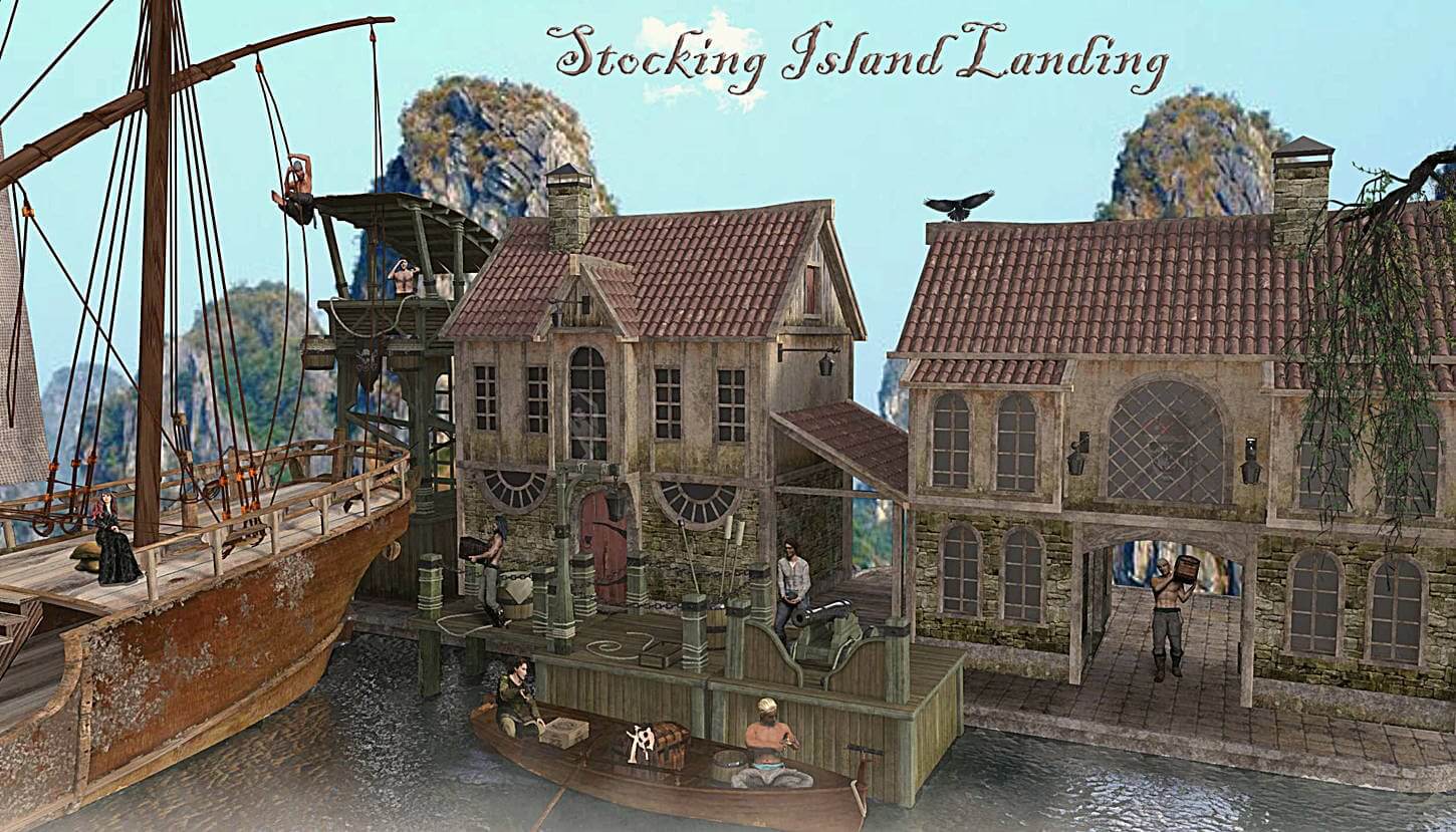 Stocking Island Landing 3D Render, Digital Art by keener