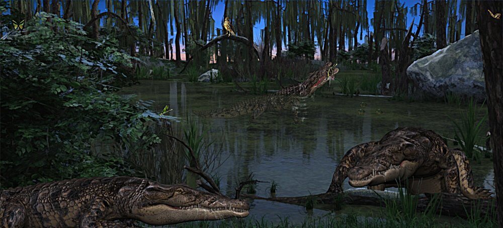 Swamped With Crocs 3D Render, Digital Art by keener