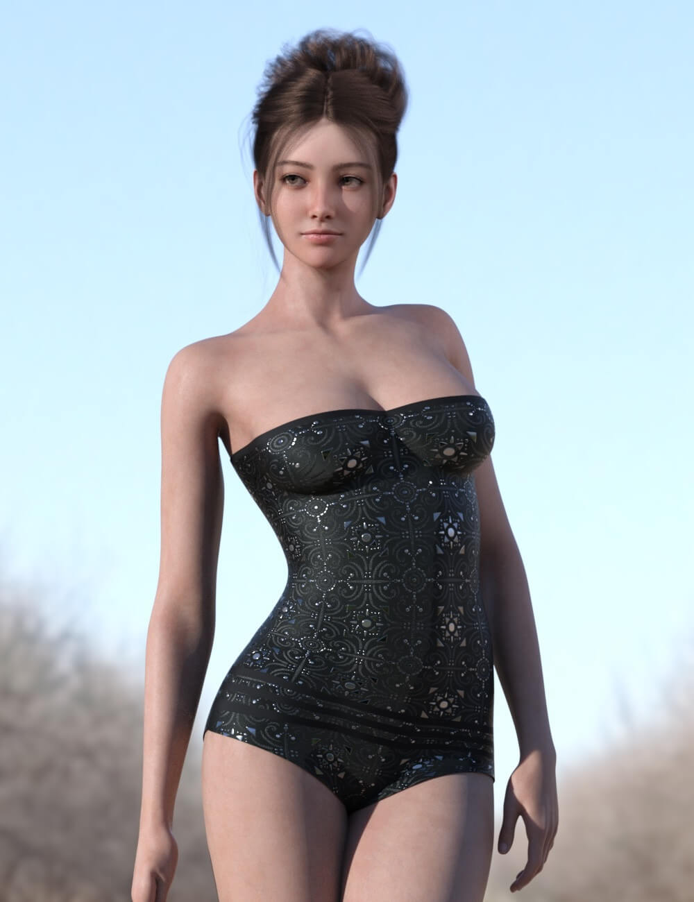 K3D dForce Cangcut Bodysuit for Genesis 9 - Daz Content by Kelambi3D