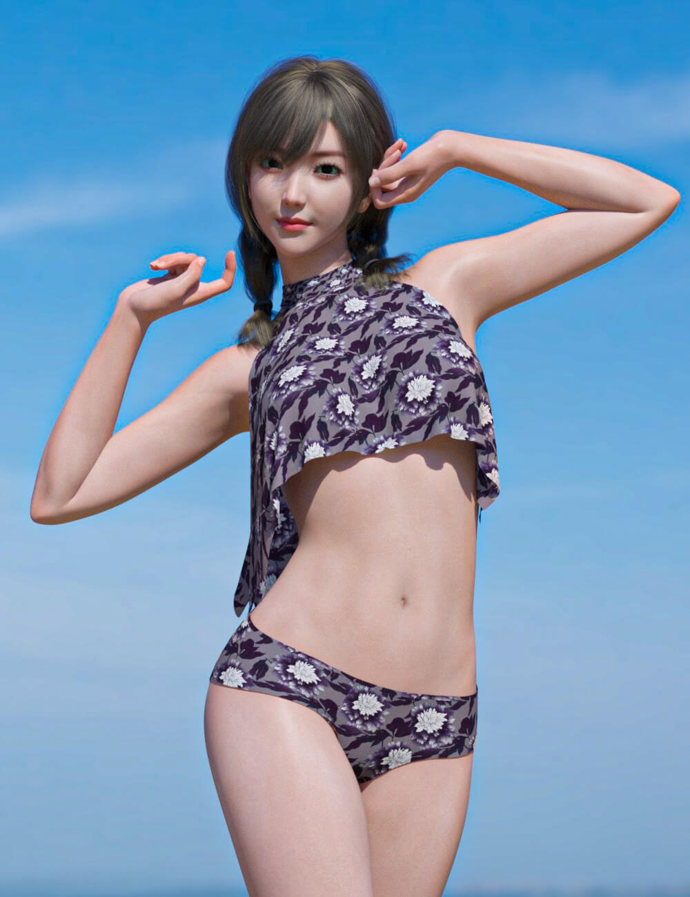 K3D dForce Cloak Clothing for Genesis 8 Female - Daz Content by Kelambi3D