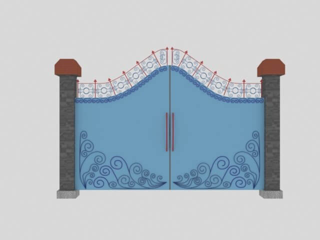 Gate For House - 3D Model by keldi