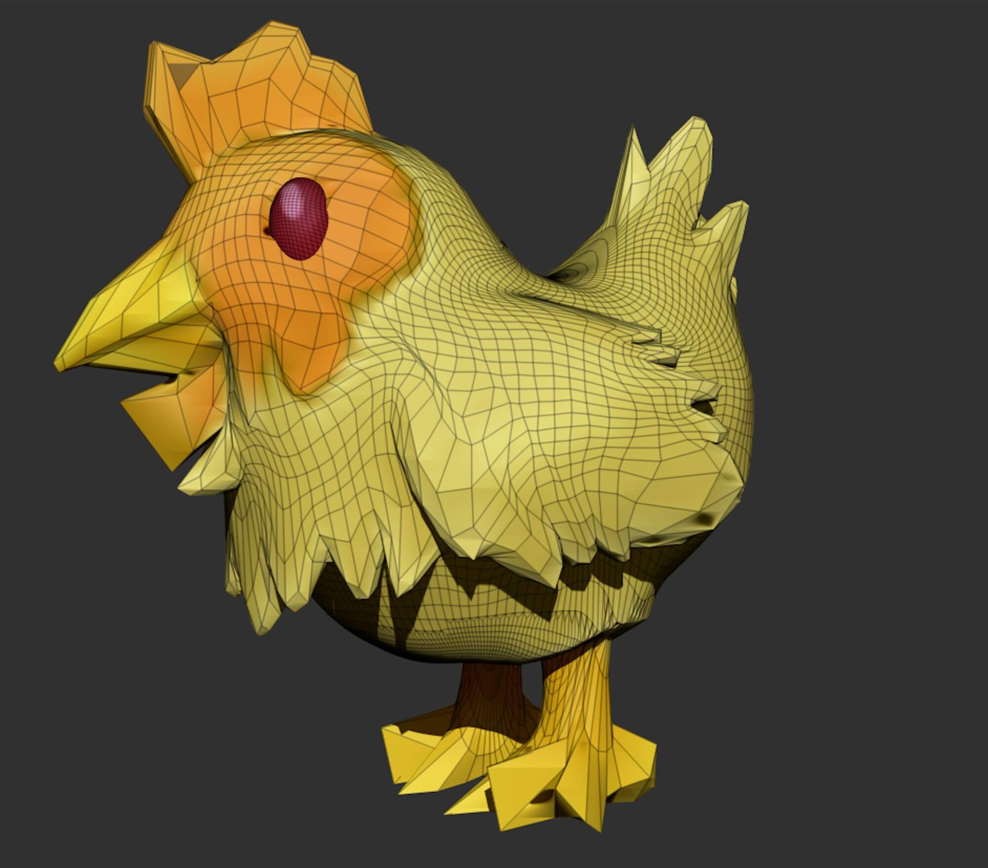 Chicken - 3D Model by KellyJohnson3DArt
