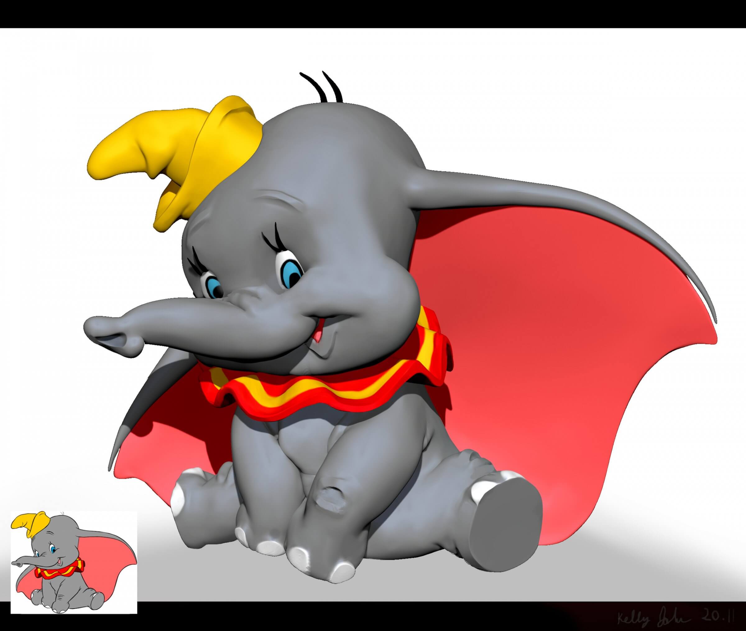 Dumbo - 3D Model by KellyJohnson3DArt