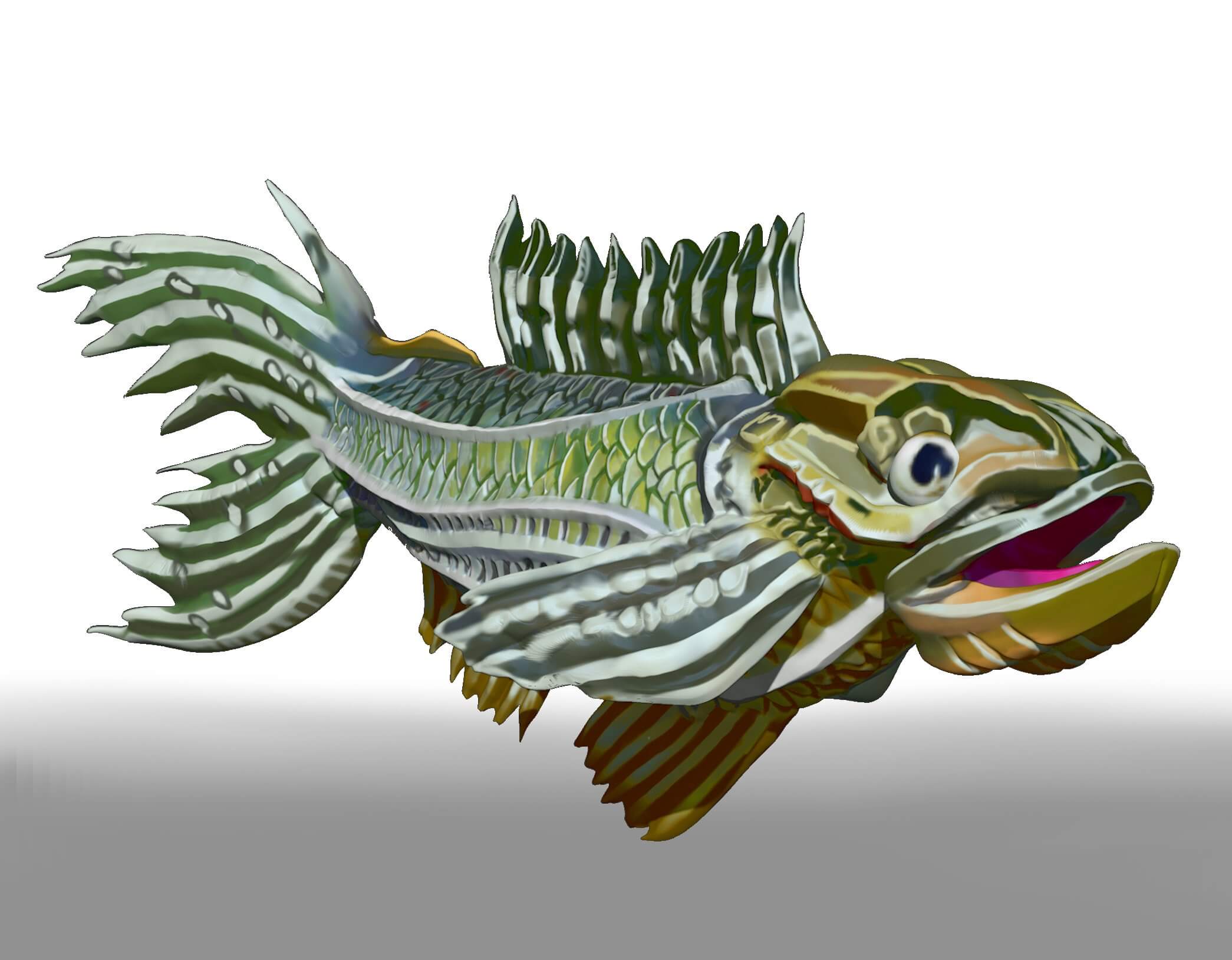 Fish Concept - 3D Model by KellyJohnson3DArt