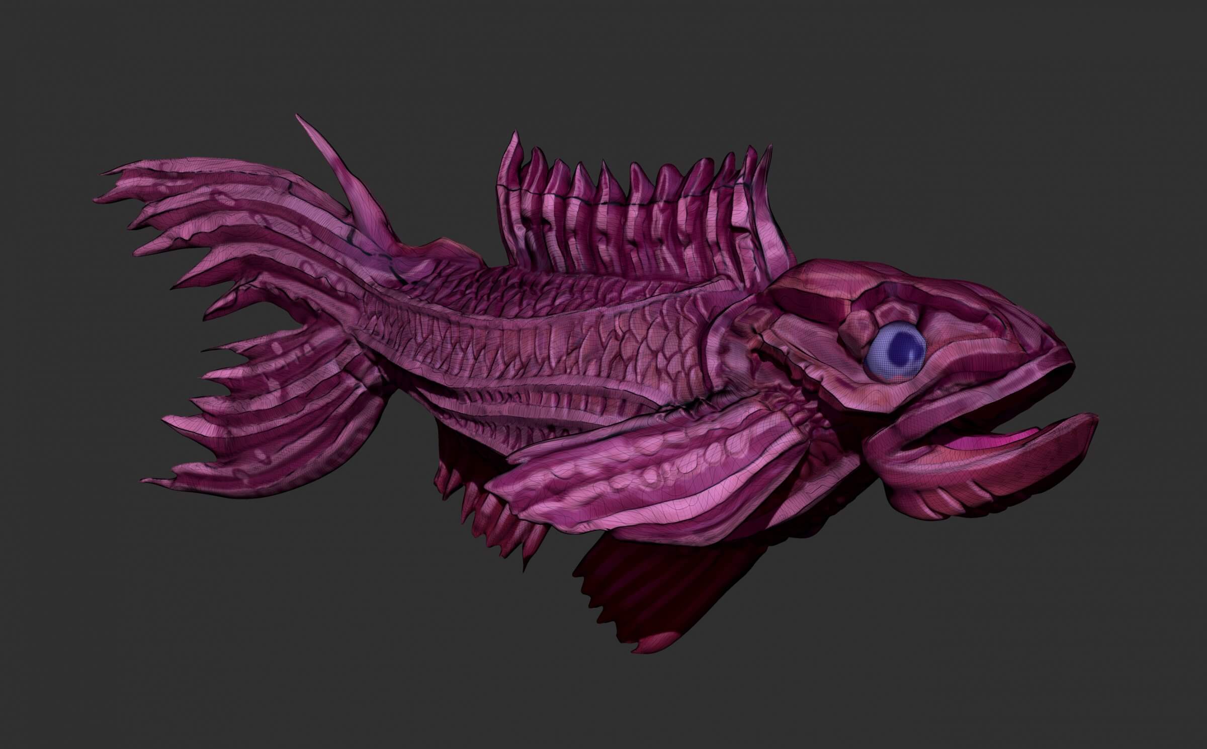 Fish Concept - 3D Model by KellyJohnson3DArt