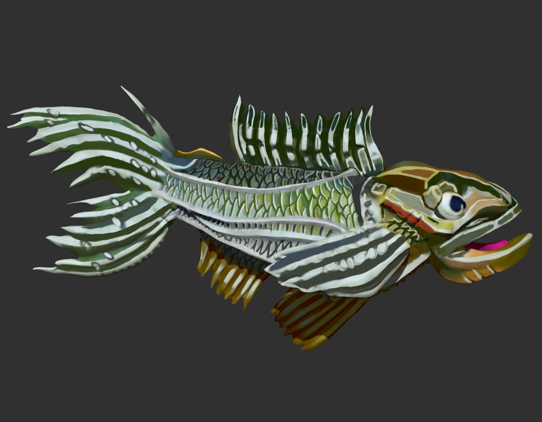 Fish Concept - 3D Model by KellyJohnson3DArt